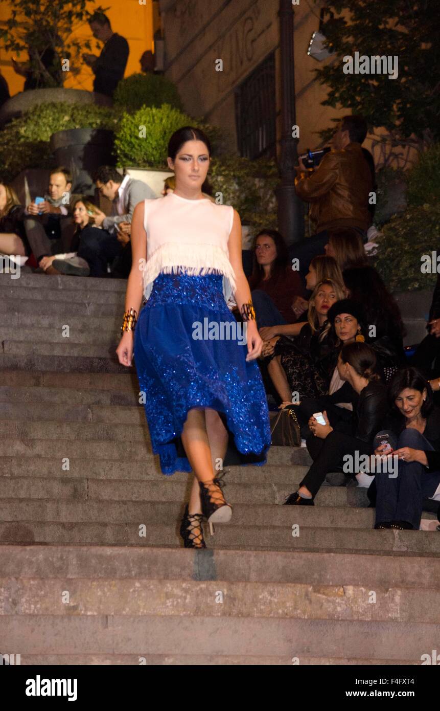 A model wears the dress designed by Alessio Visone, a neapolitan ...