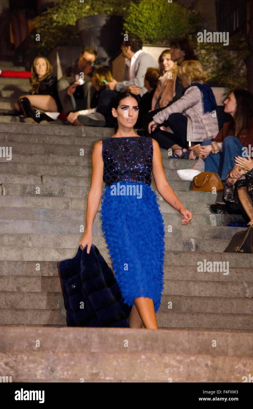 A model wears the dress designed by Alessio Visone, a neapolitan ...