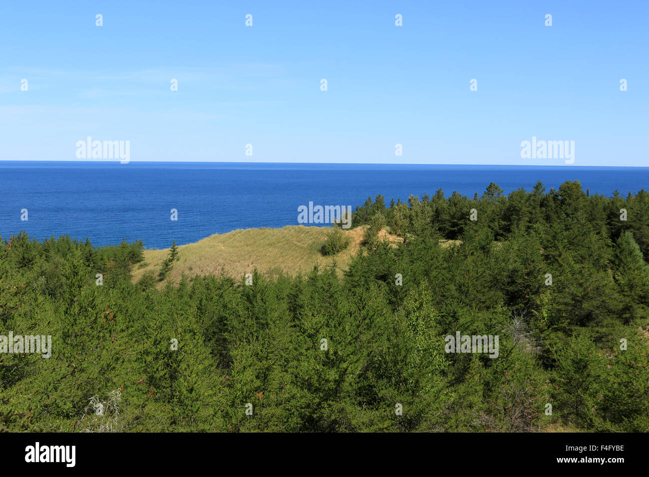 Grand Sable sand dunes on Lake Superior in Pictured Rocks National ...