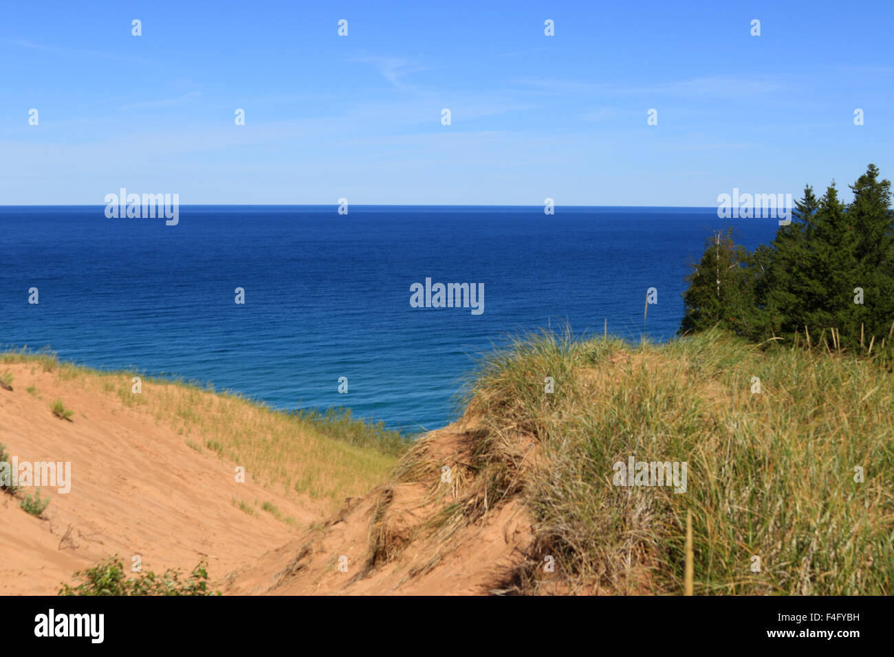 Grand Sable sand dunes on Lake Superior in Pictured Rocks National ...