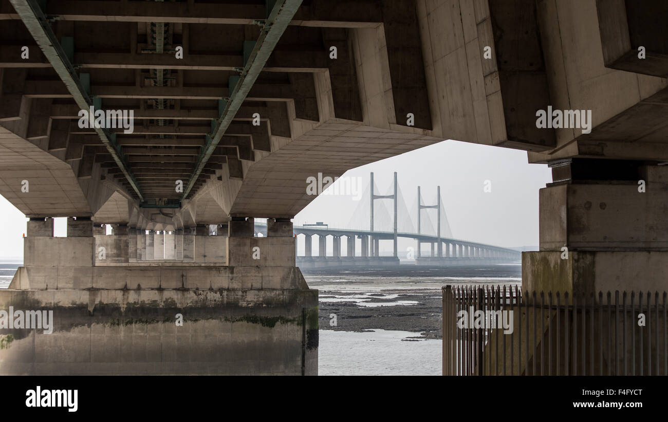 The Second Severn Bridge Crossing at Severn Beach, Bristol UK Stock ...