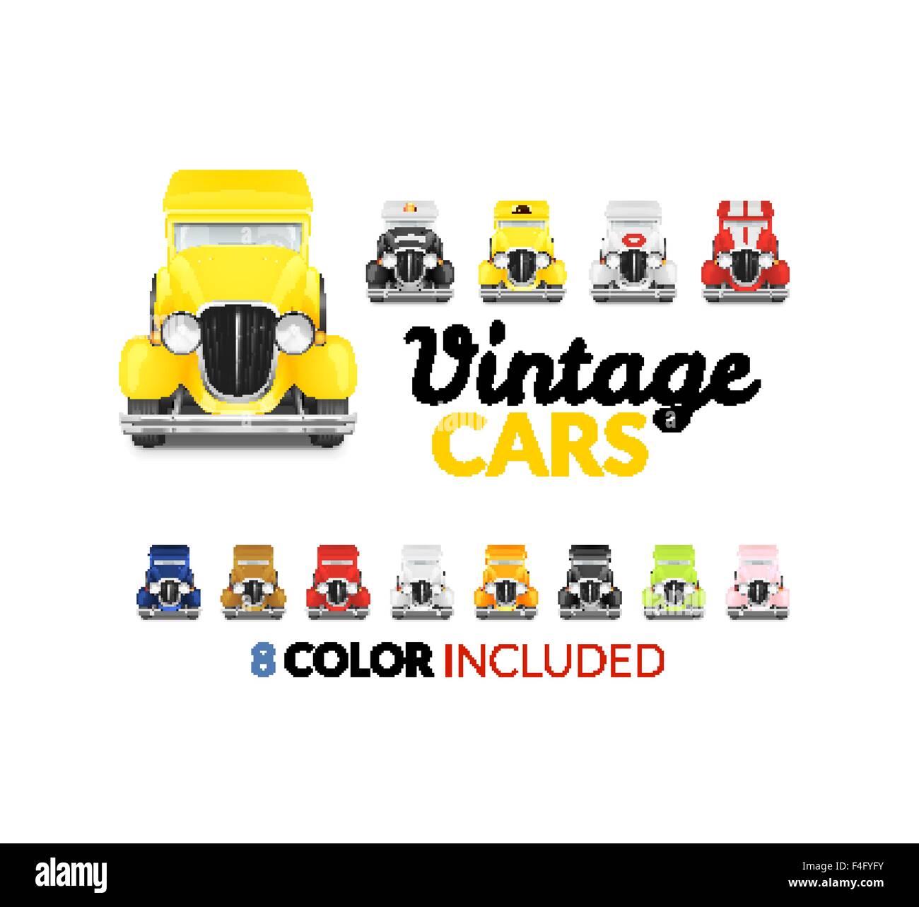 Set Retro Car Icon Stock Vector Image & Art - Alamy