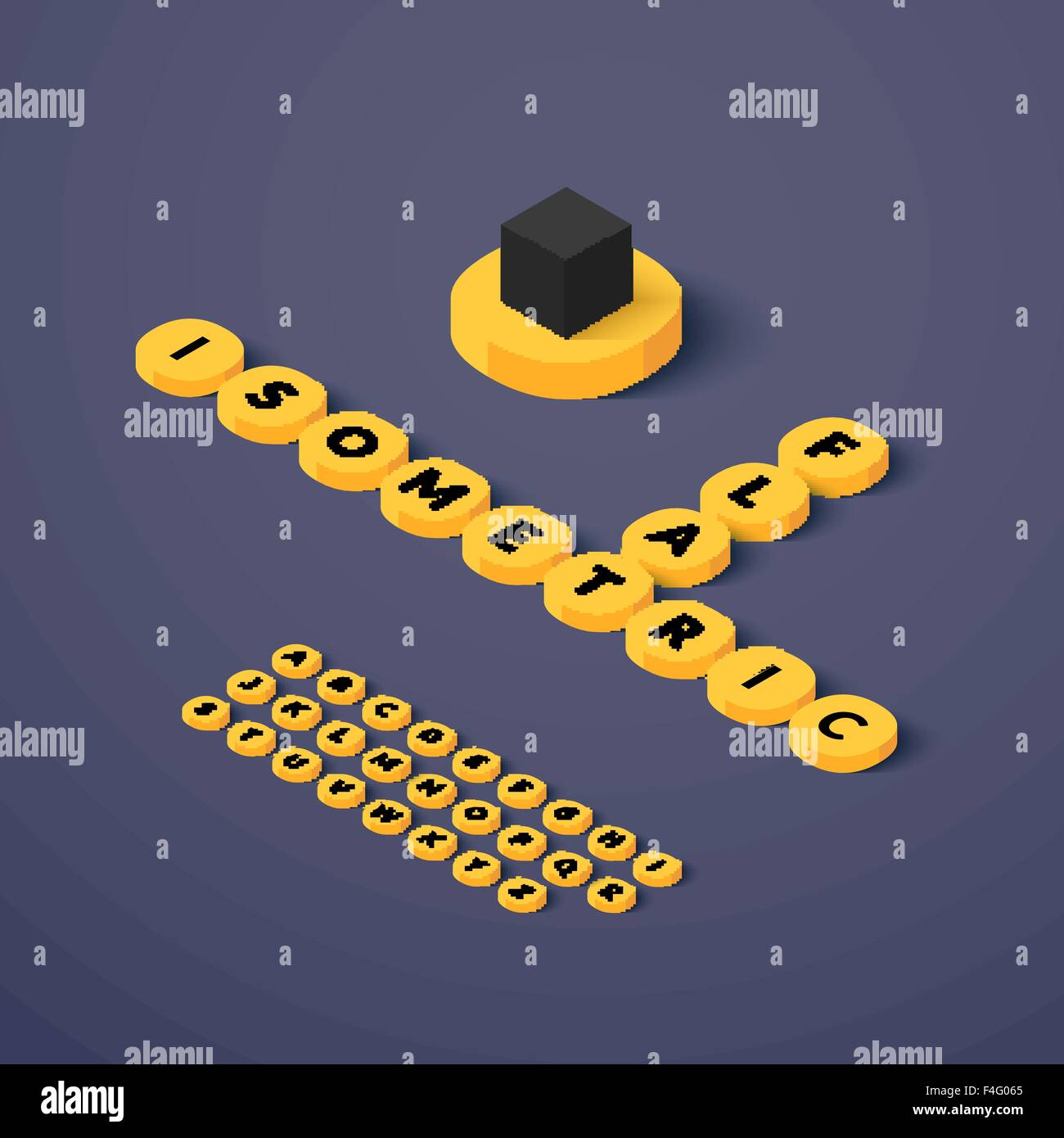 Isometric letters hi-res stock photography and images - Alamy