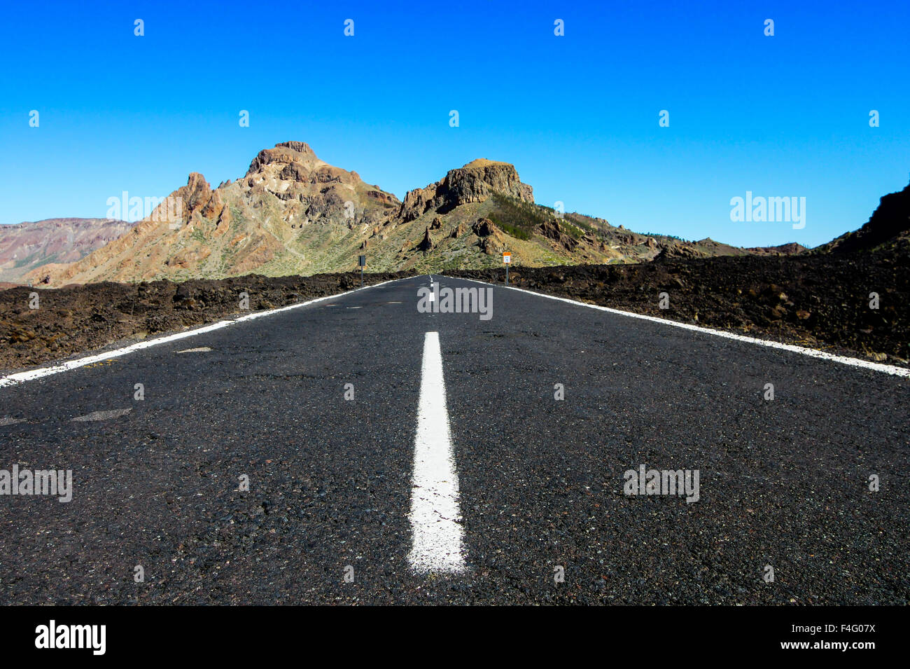 Long Lonely Road Stock Photo - Alamy