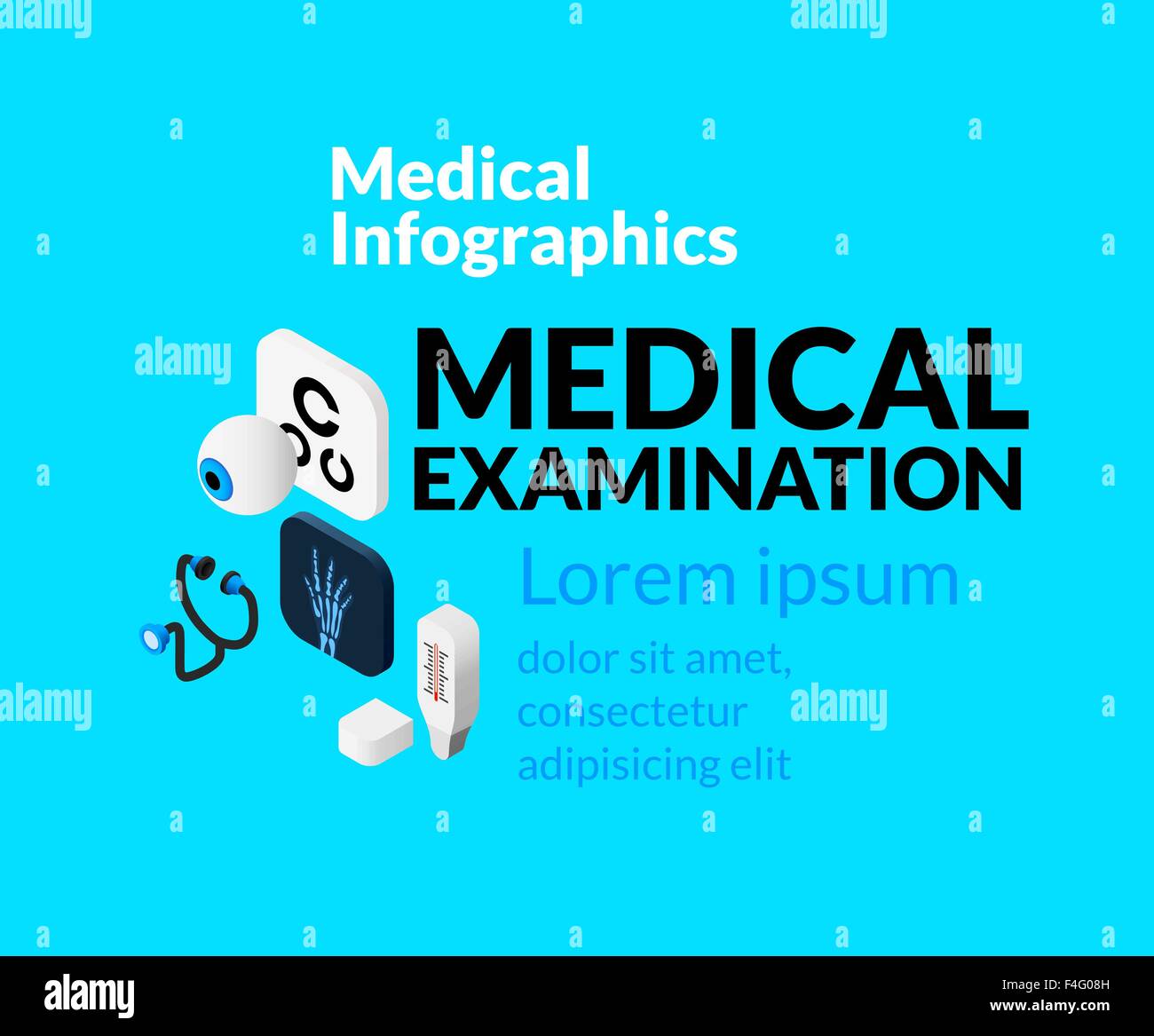 Medical healthcare infographic set with isometric flat icons, medical ...