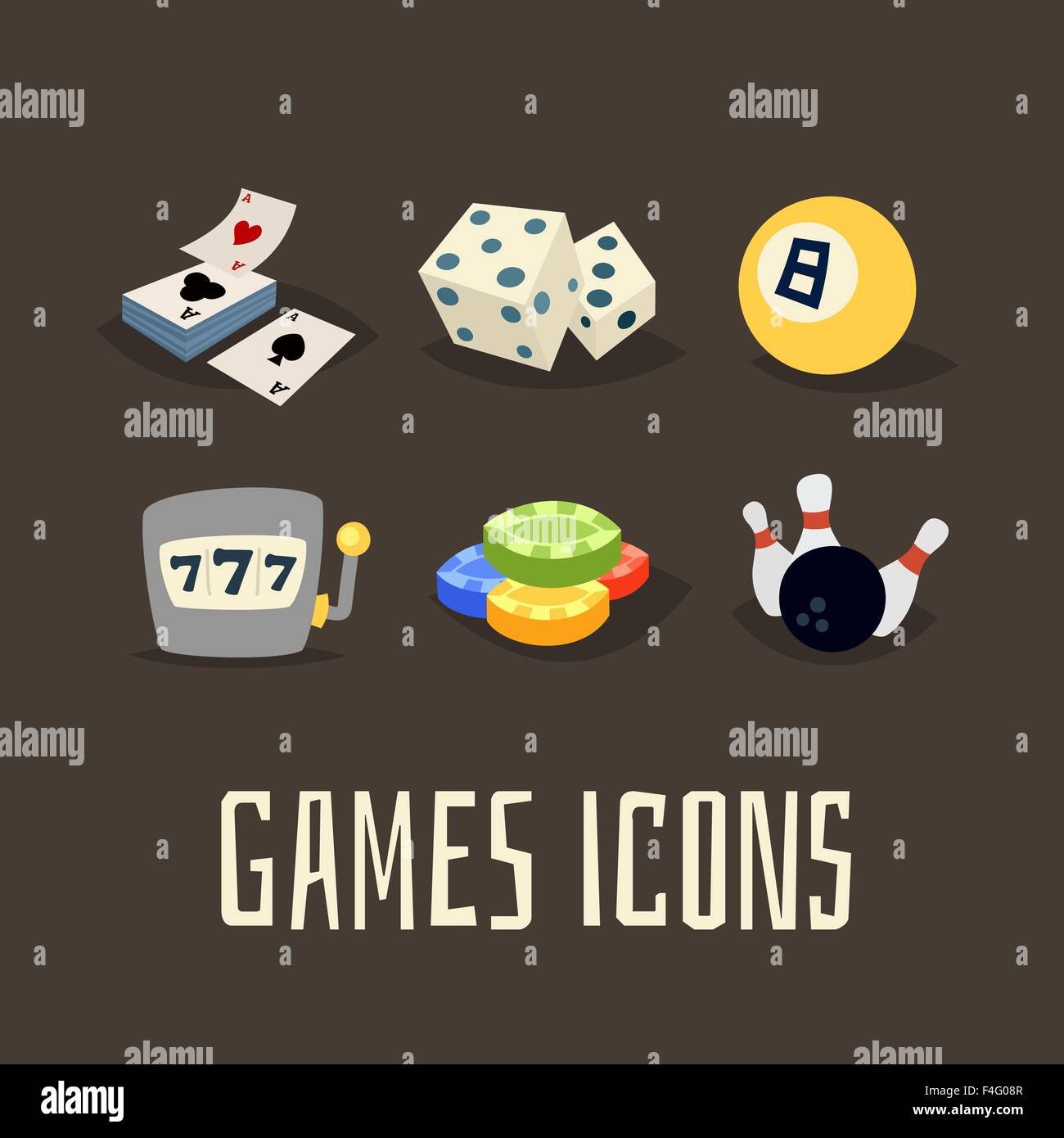 Gambling icons set Stock Vector Image & Art - Alamy