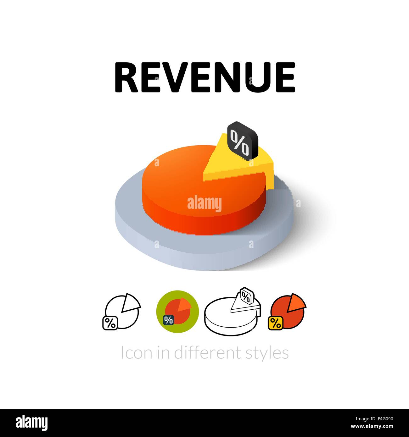 Revenue icon in different style Stock Vector Image & Art - Alamy
