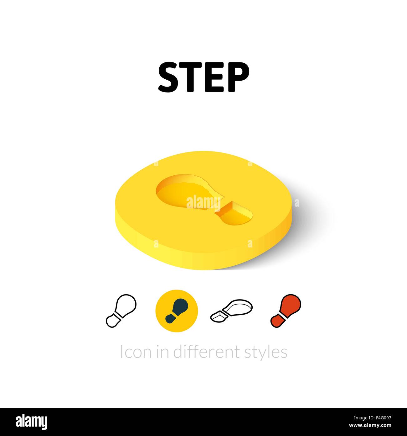 Step icon in different style Stock Vector Image & Art - Alamy