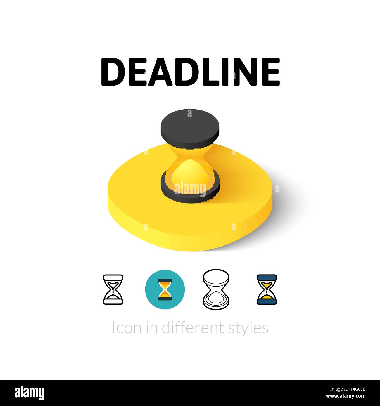 Deadline icon in different style Stock Vector Image & Art - Alamy