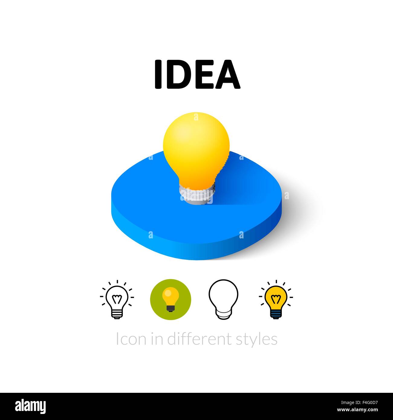 Idea icon in different style Stock Vector Image & Art - Alamy