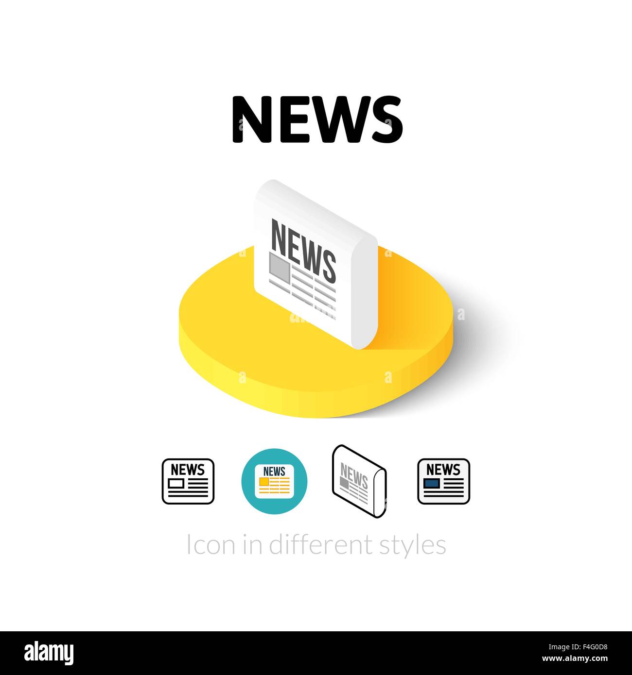 News icon in different style Stock Vector Image & Art - Alamy