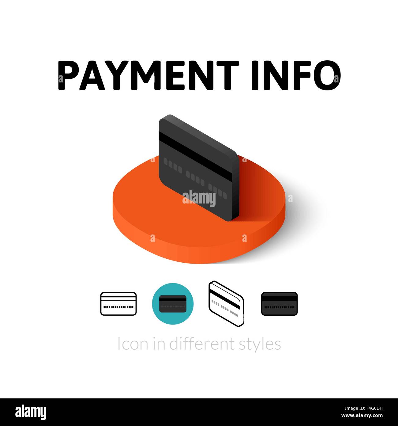 Payment info icon in different style Stock Vector Image & Art - Alamy