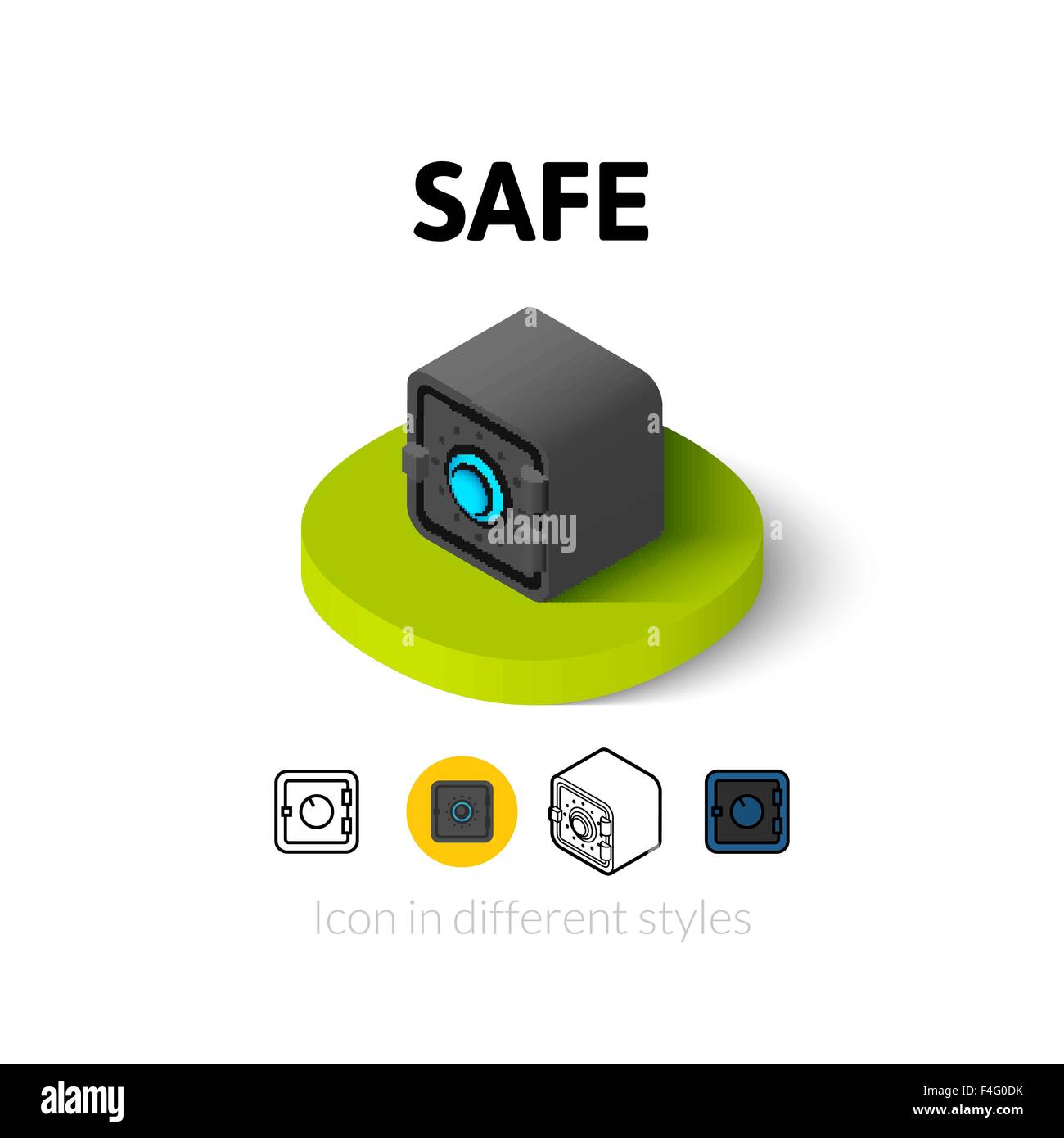 Safe icon in different style Stock Vector Image & Art - Alamy