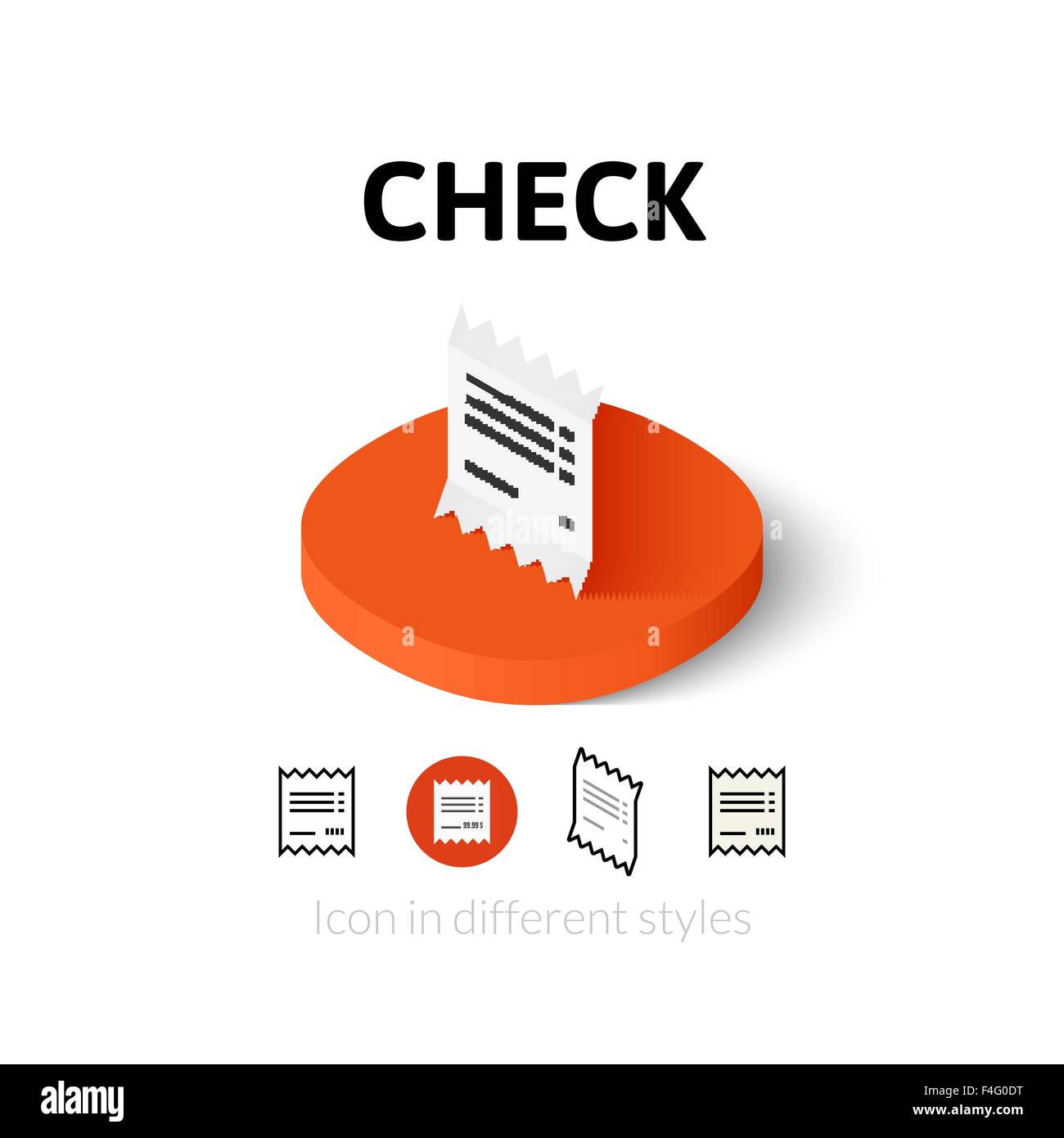 Check icon in different style Stock Vector Image & Art - Alamy