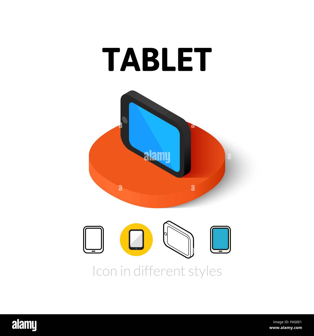 Tablet pc thin line Stock Vector Images - Alamy