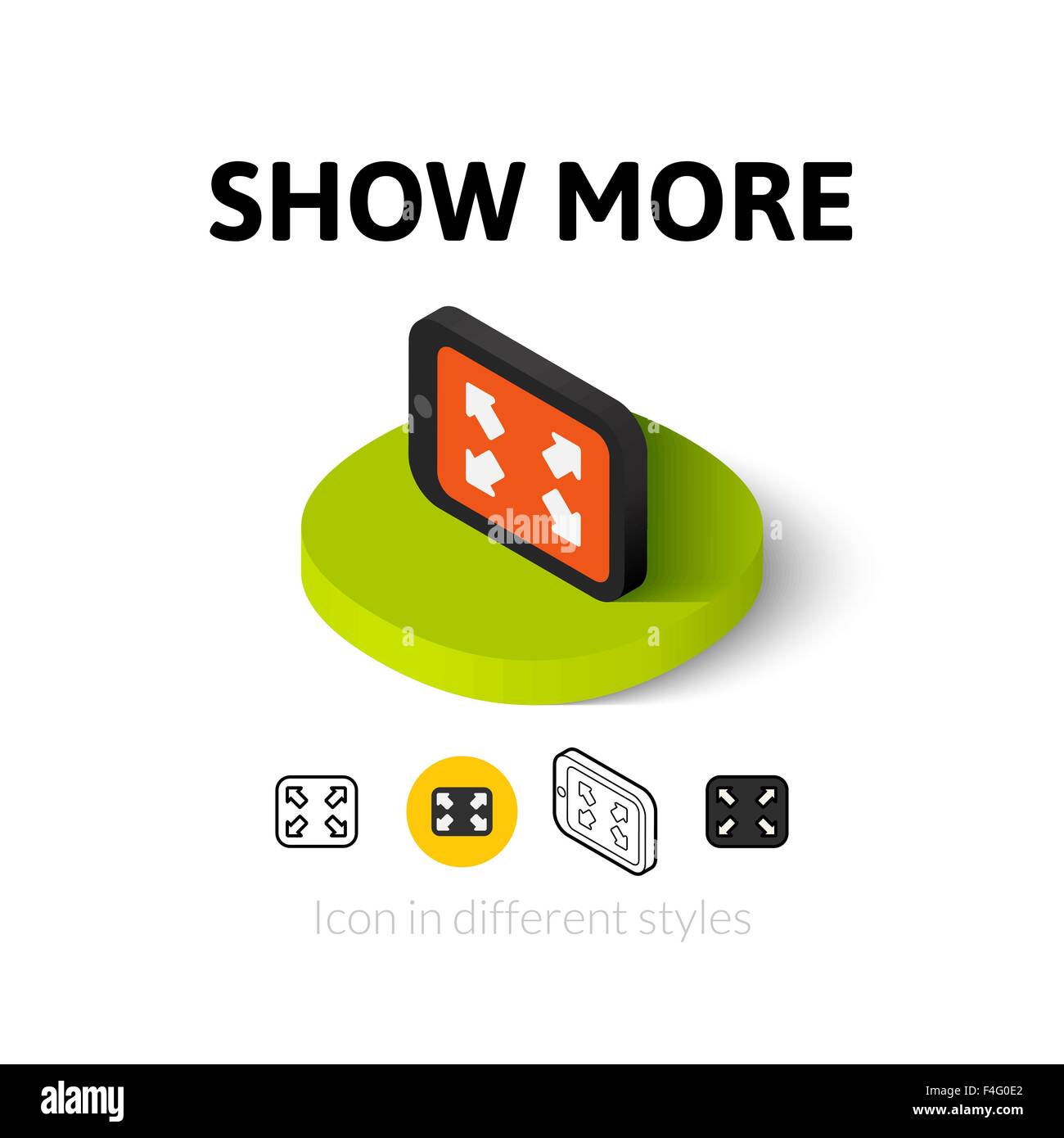 Show more icon hi-res stock photography and images - Alamy