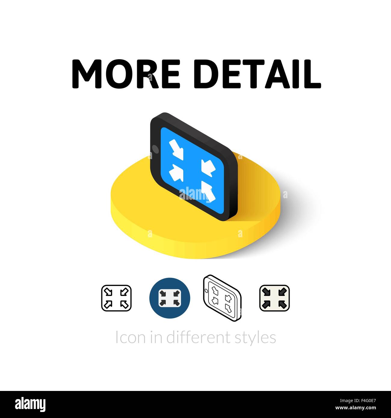 More detail icon in different style Stock Vector Image & Art - Alamy