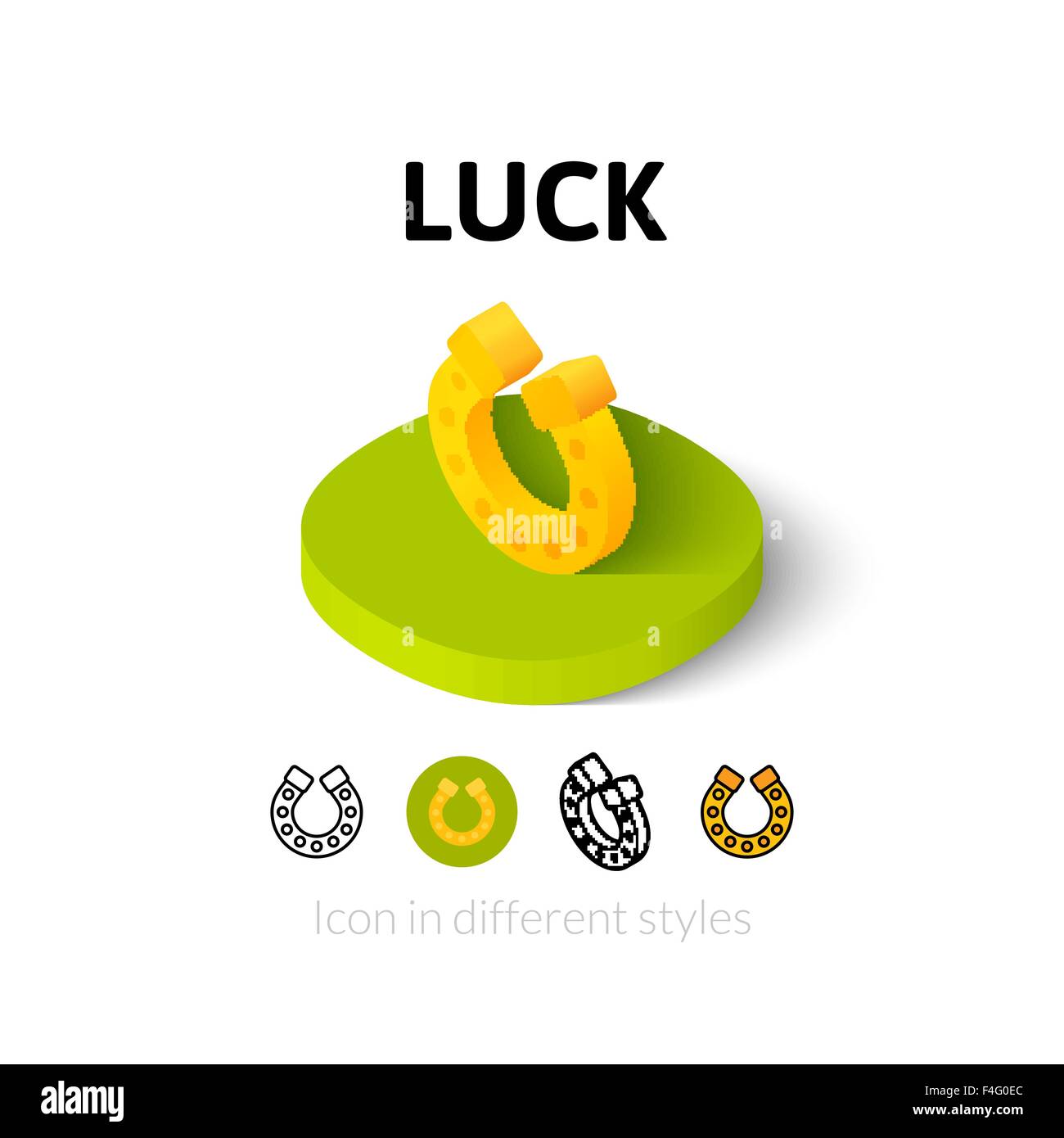 Luck icon in different style Stock Vector Image & Art - Alamy