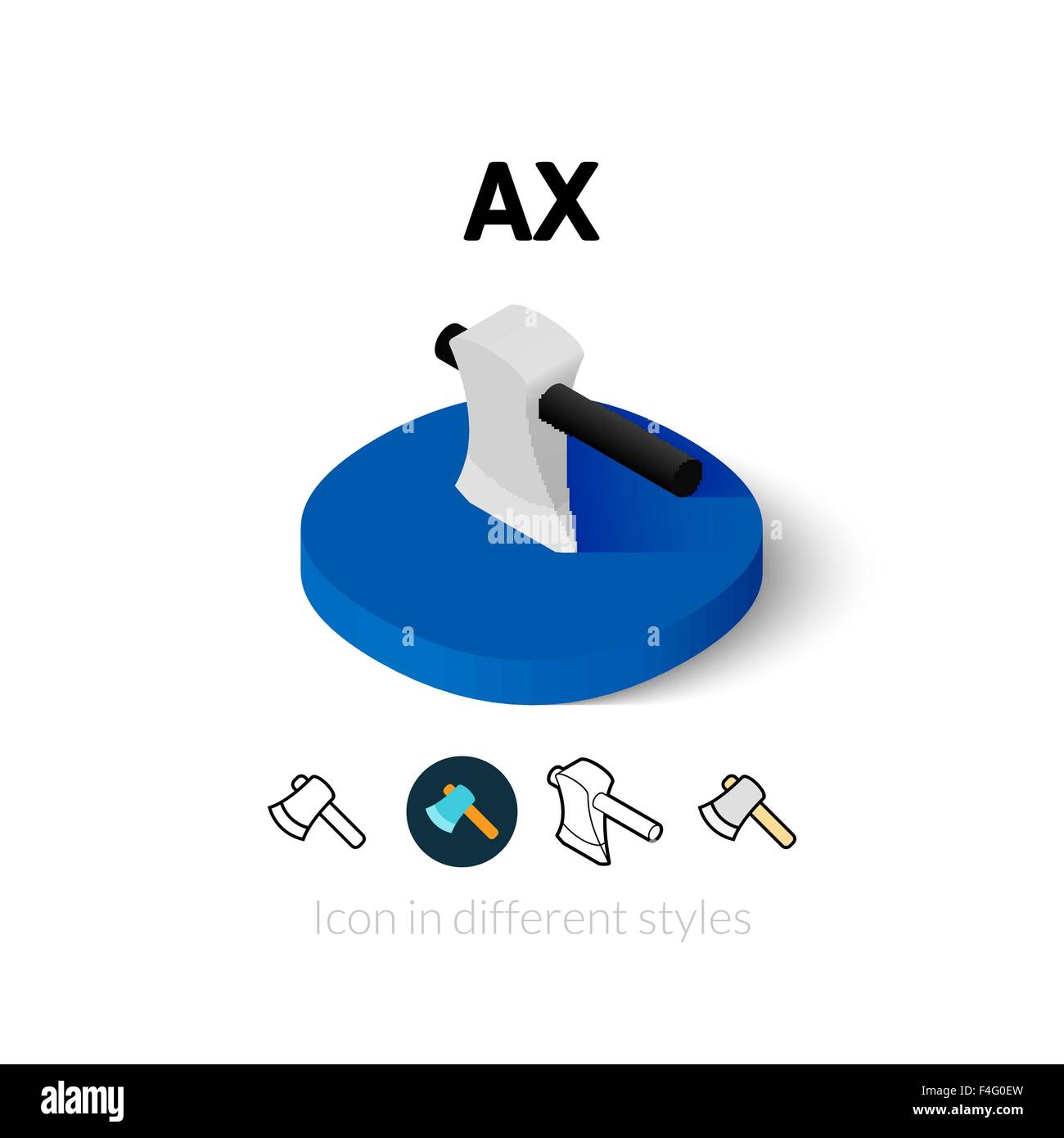 Ax icon in different style Stock Vector Image & Art - Alamy
