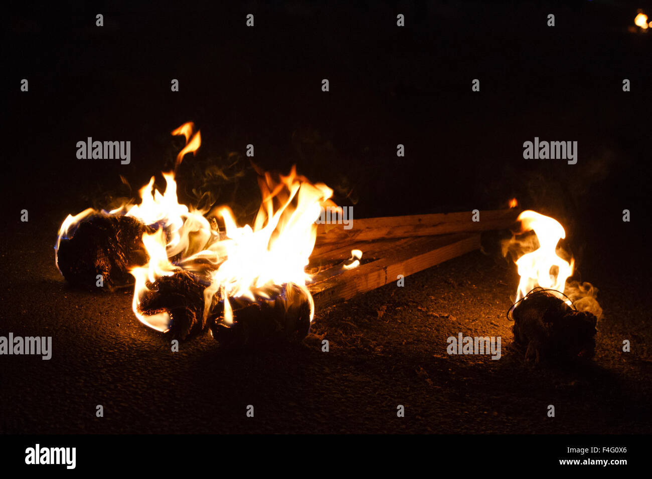 Flaming torch on ground hi-res stock photography and images - Alamy