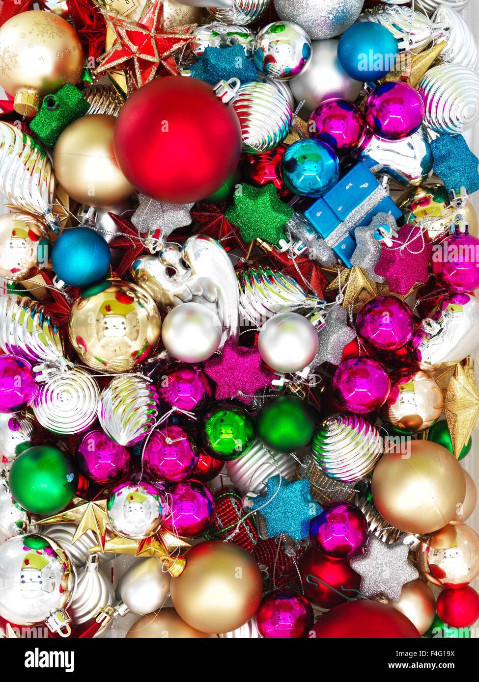 A close up photo of christmas decorations Stock Photo - Alamy