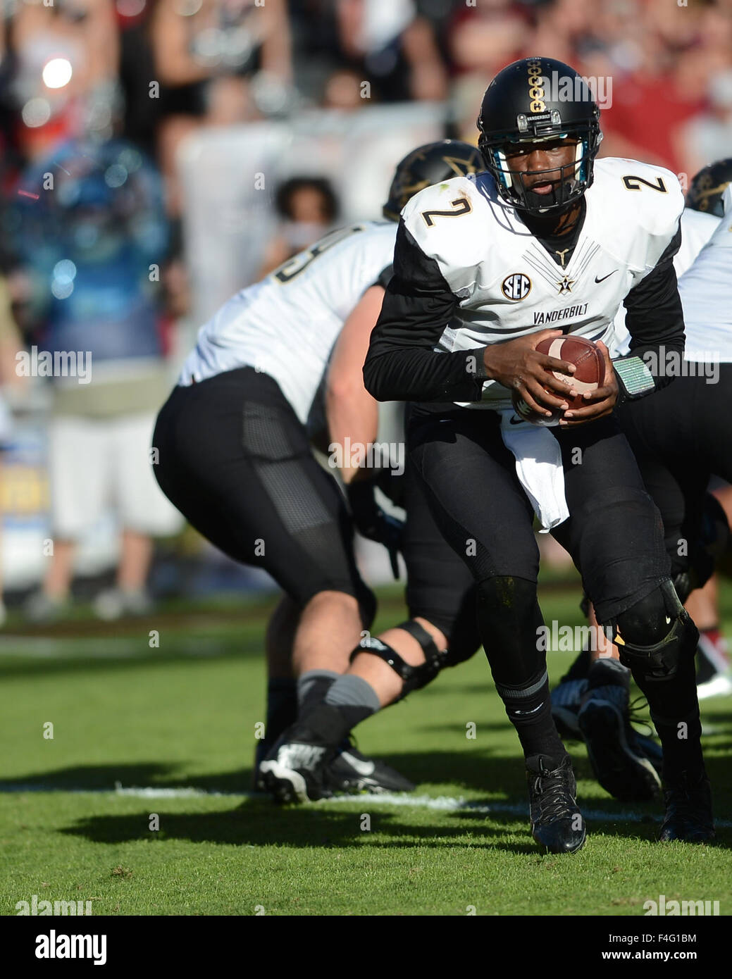 October 17 - Columbia, South Carolina, USA -.Vanderbilt QB Johnny ...