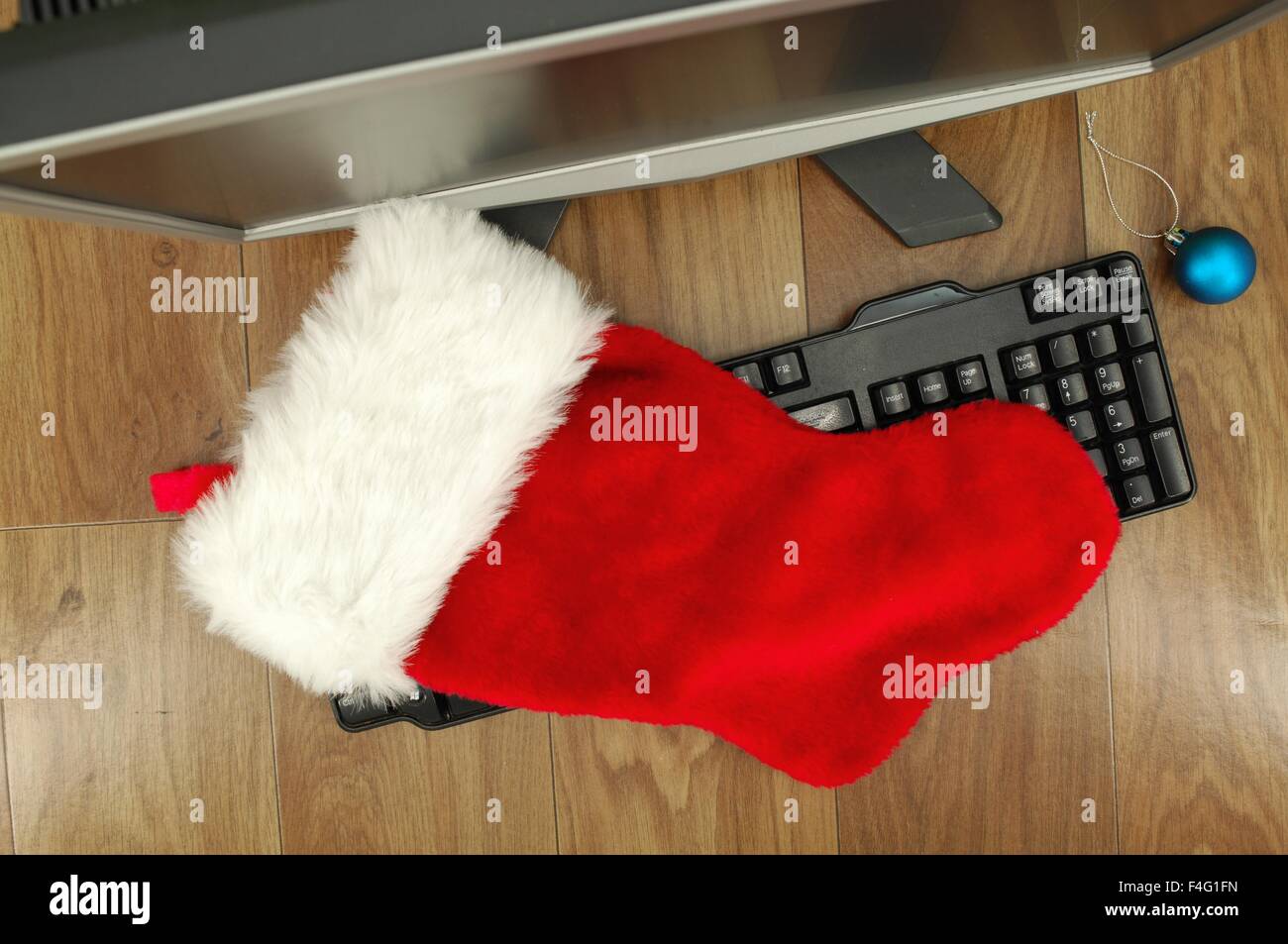 A close up photo of christmas decorations at work Stock Photo - Alamy