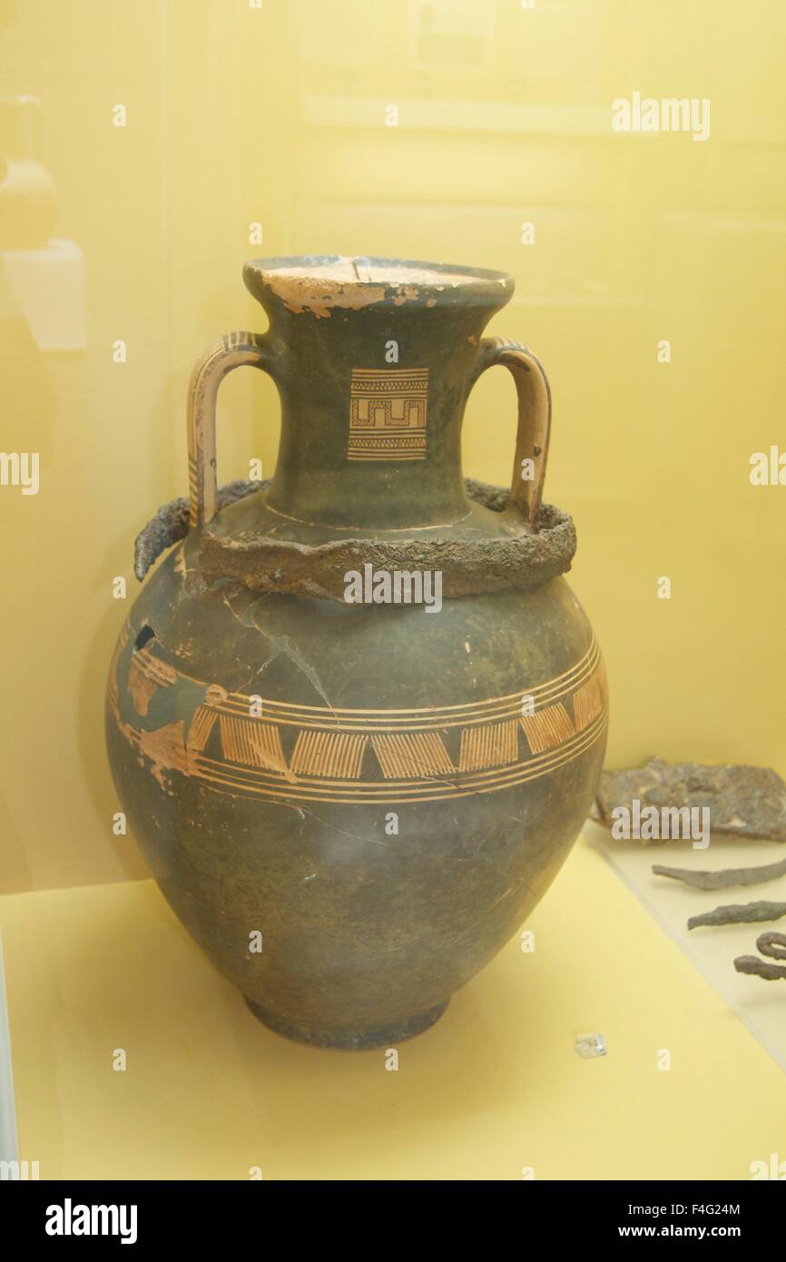 Ancient Greek artifact pottery museum culture clay Stock Photo - Alamy