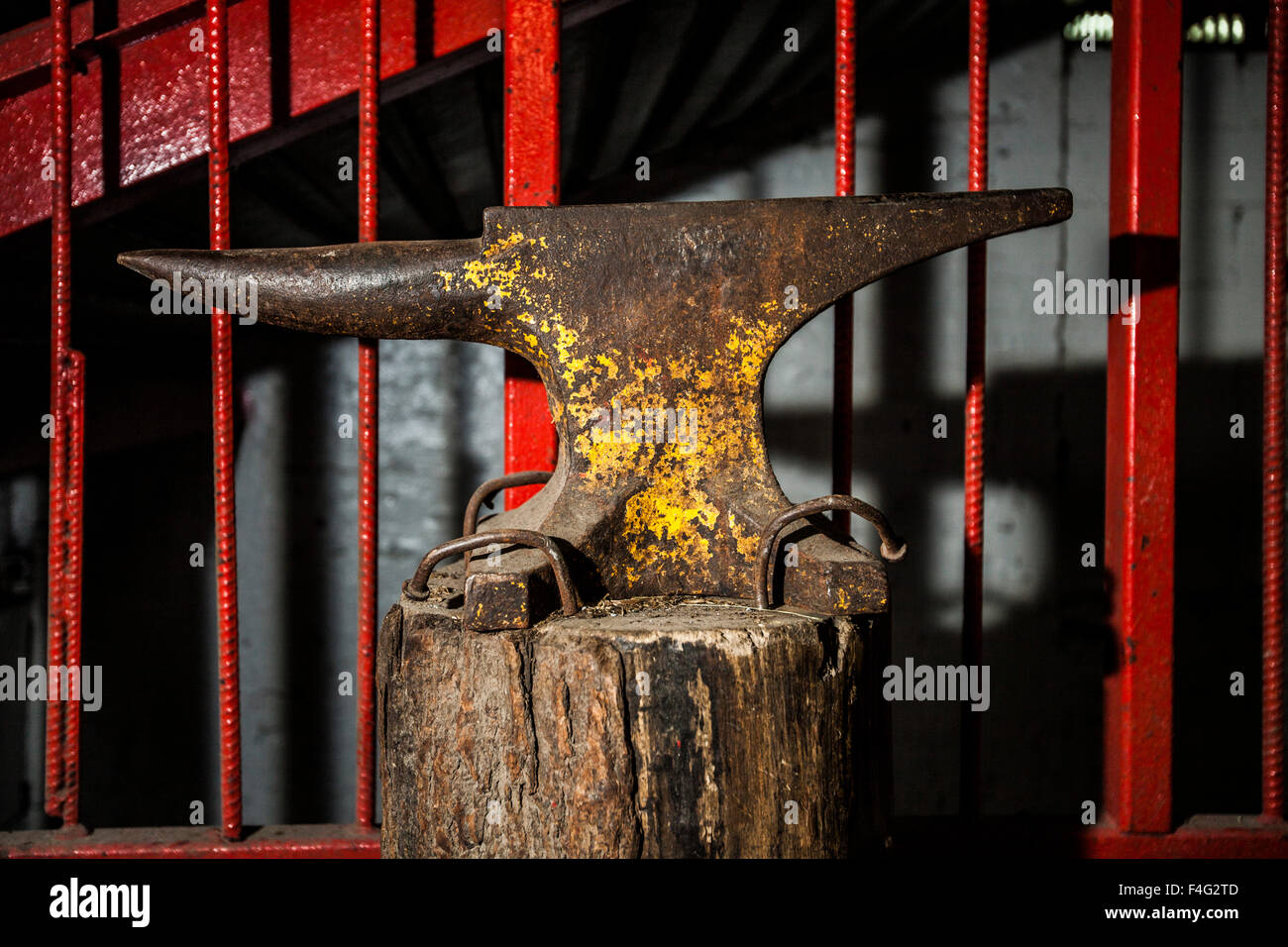 An anvil stands at a horse stable in New York Stock Photo - Alamy