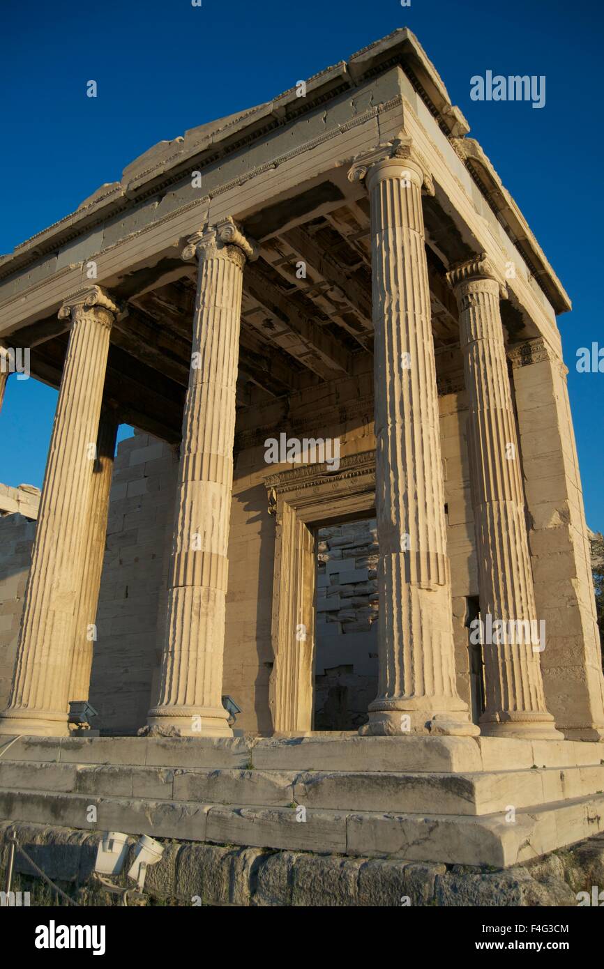 Acropolis Greek pillar tower building temple ruin Stock Photo - Alamy