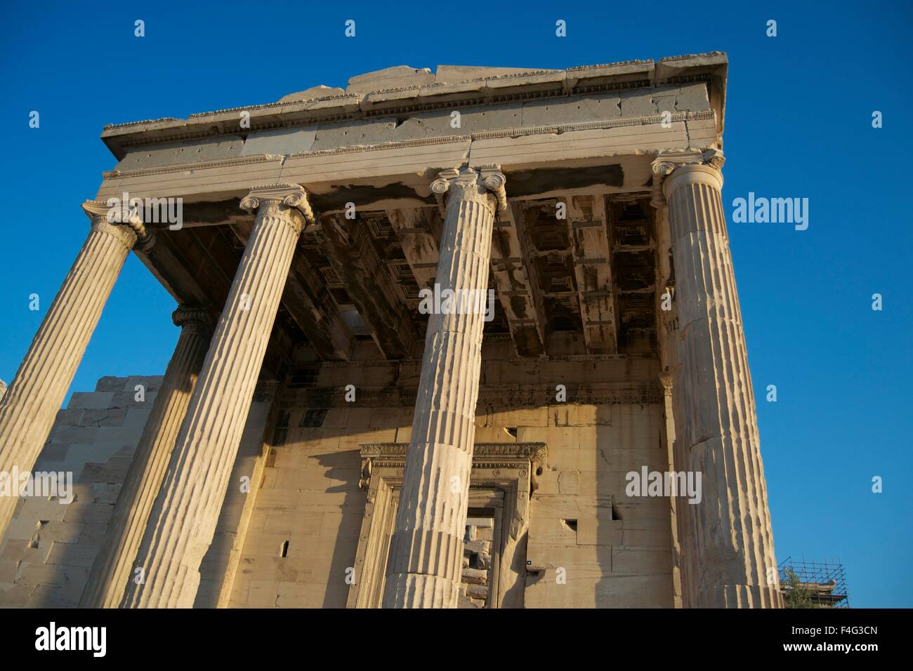 Acropolis Greek pillar tower building temple ruin Stock Photo - Alamy
