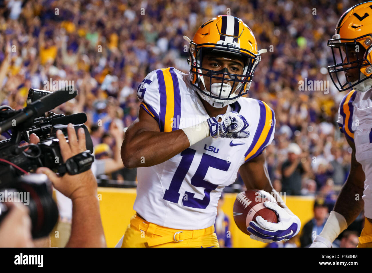 Rouge, LA, USA. 17th Oct, 2015. LSU Tigers wide receiver Malachi Dupre ...