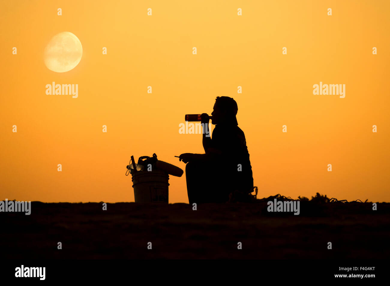 Drinking A Beer Silhouette