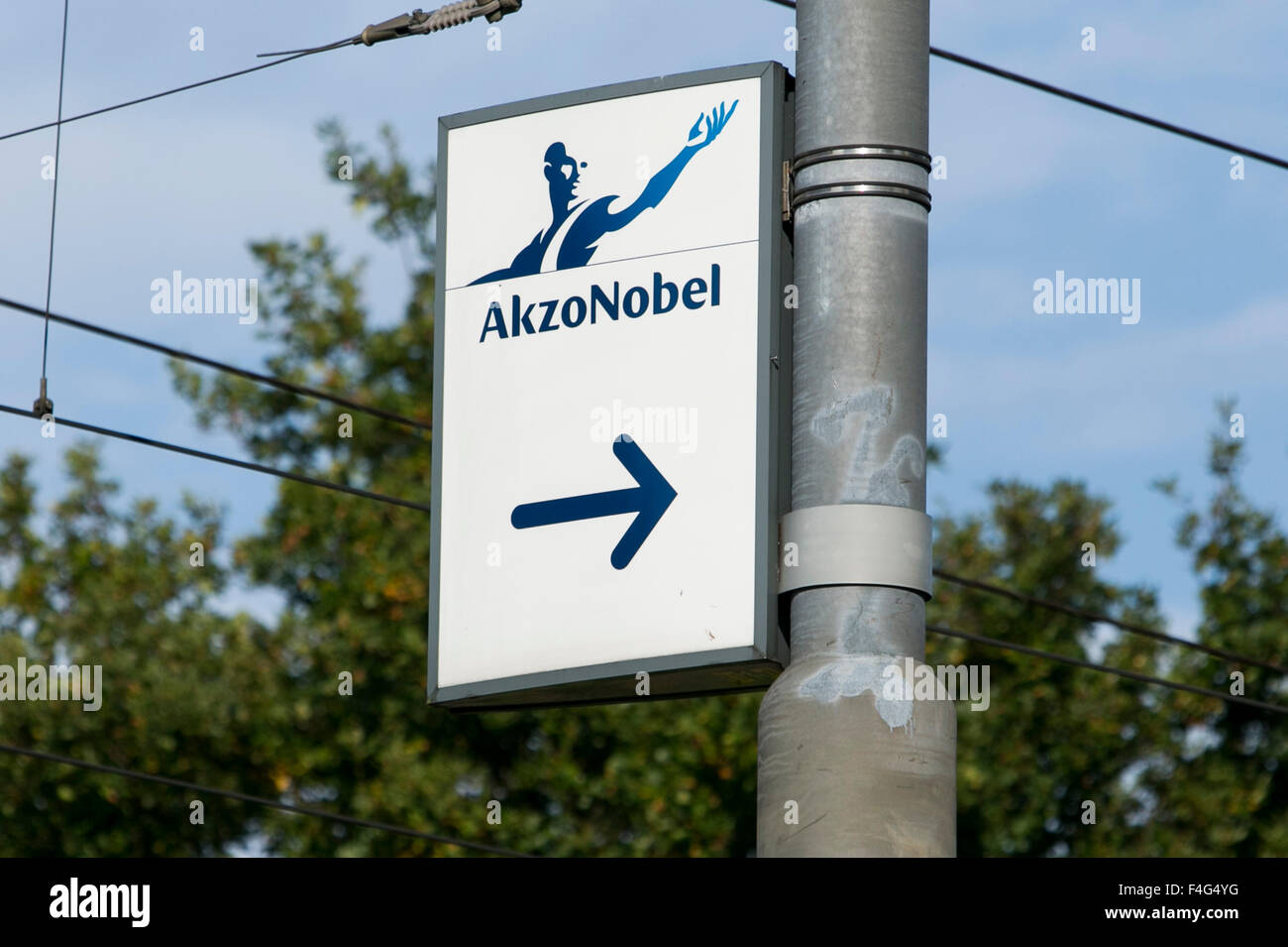 A logo sign outside of the headquarters of AkzoNobel in Amsterdam ... A logo sign outside of the headquarters of AkzoNobel in Amsterdam ...