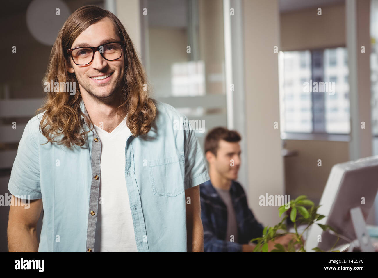 Portrait happy businessman team hi-res stock photography and images - Alamy