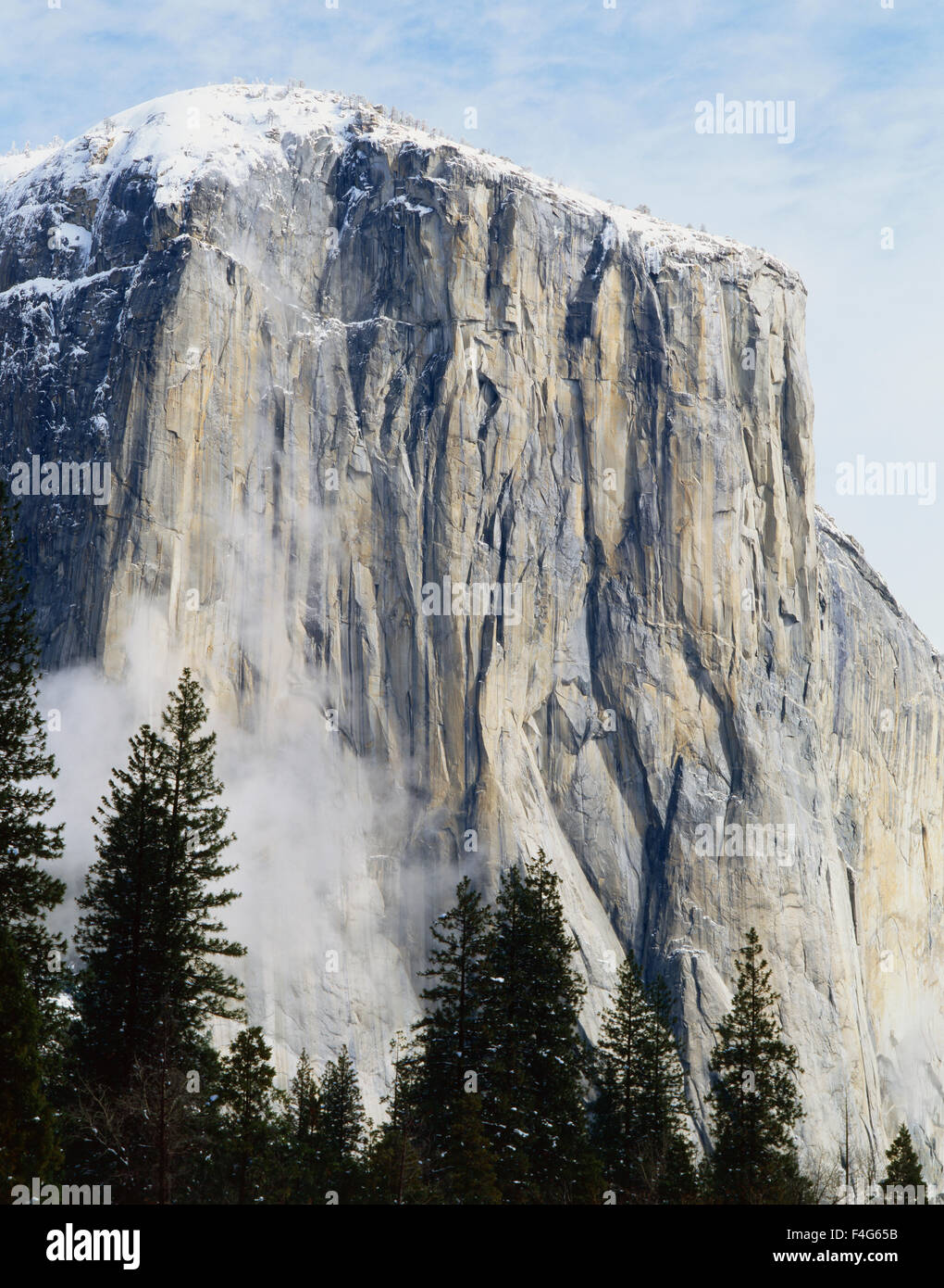 California, Sierra Nevada Mountains, Yosemite National Park, snow ...