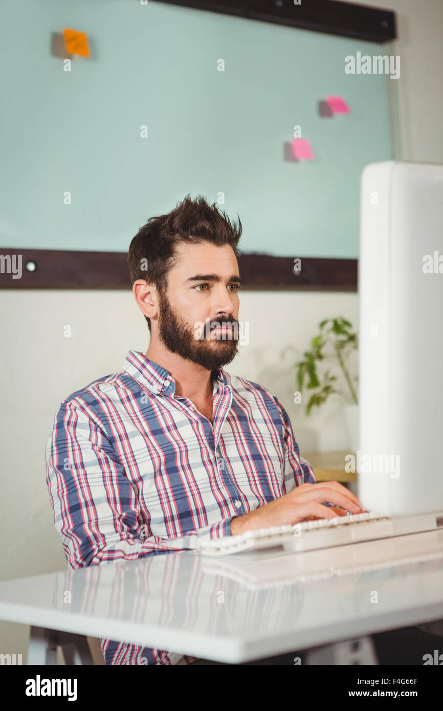 Businessman using computer mouse typing hi-res stock photography and ...