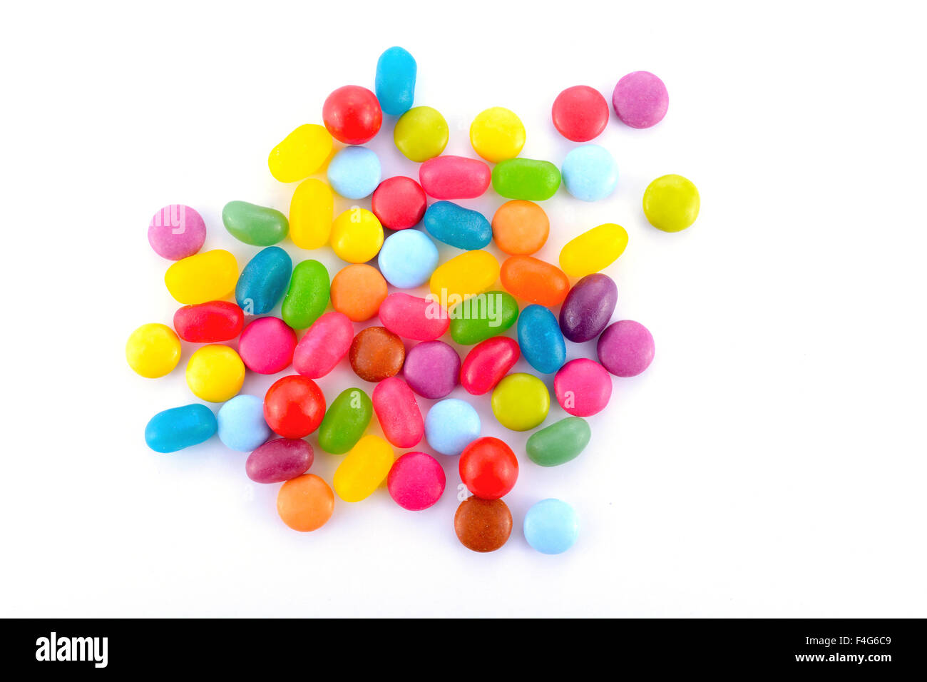 Bright colorful candy on white background Stock Photo - Alamy