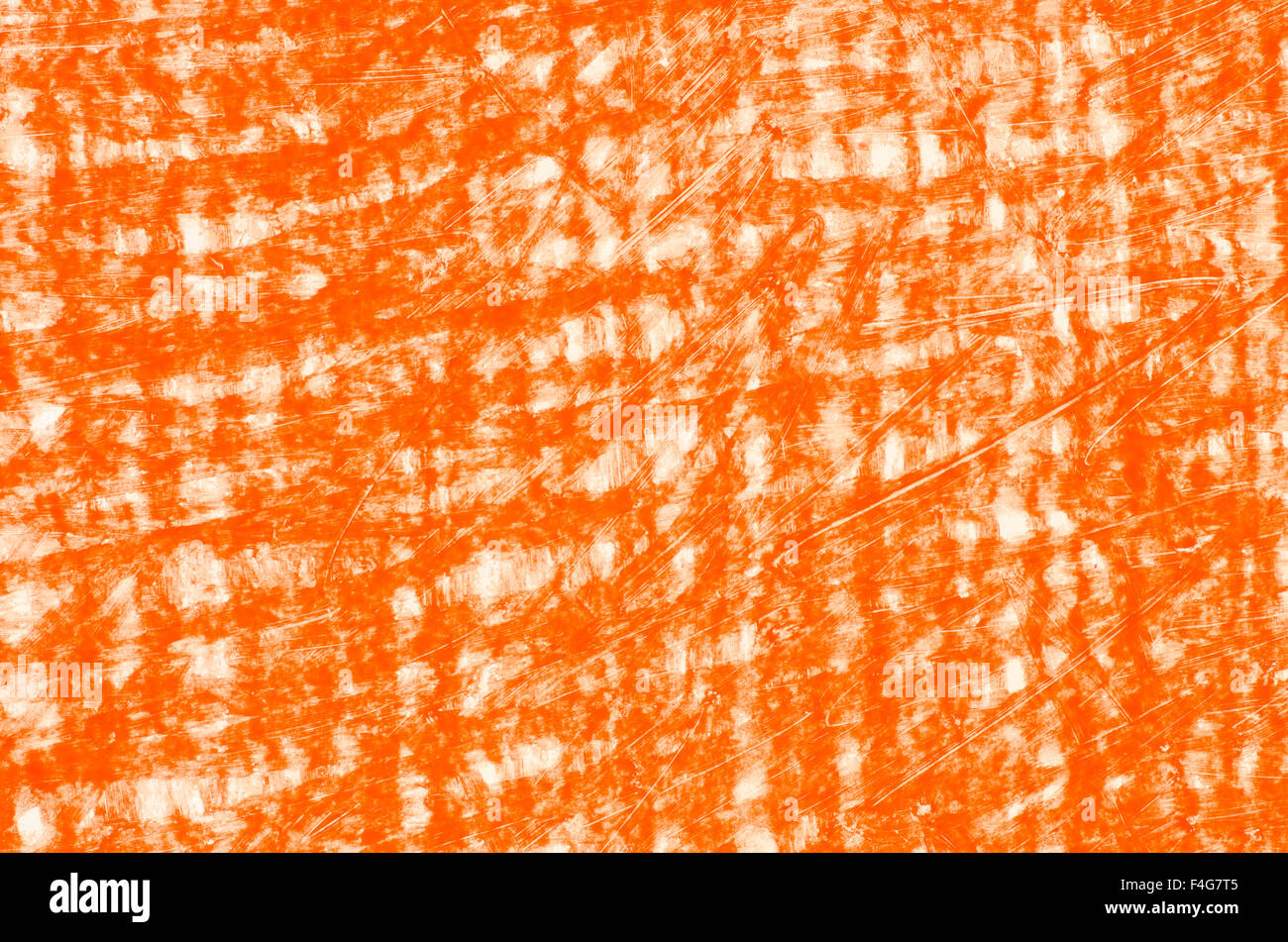 orange crayon drawings on white paper background texture Stock Photo ...