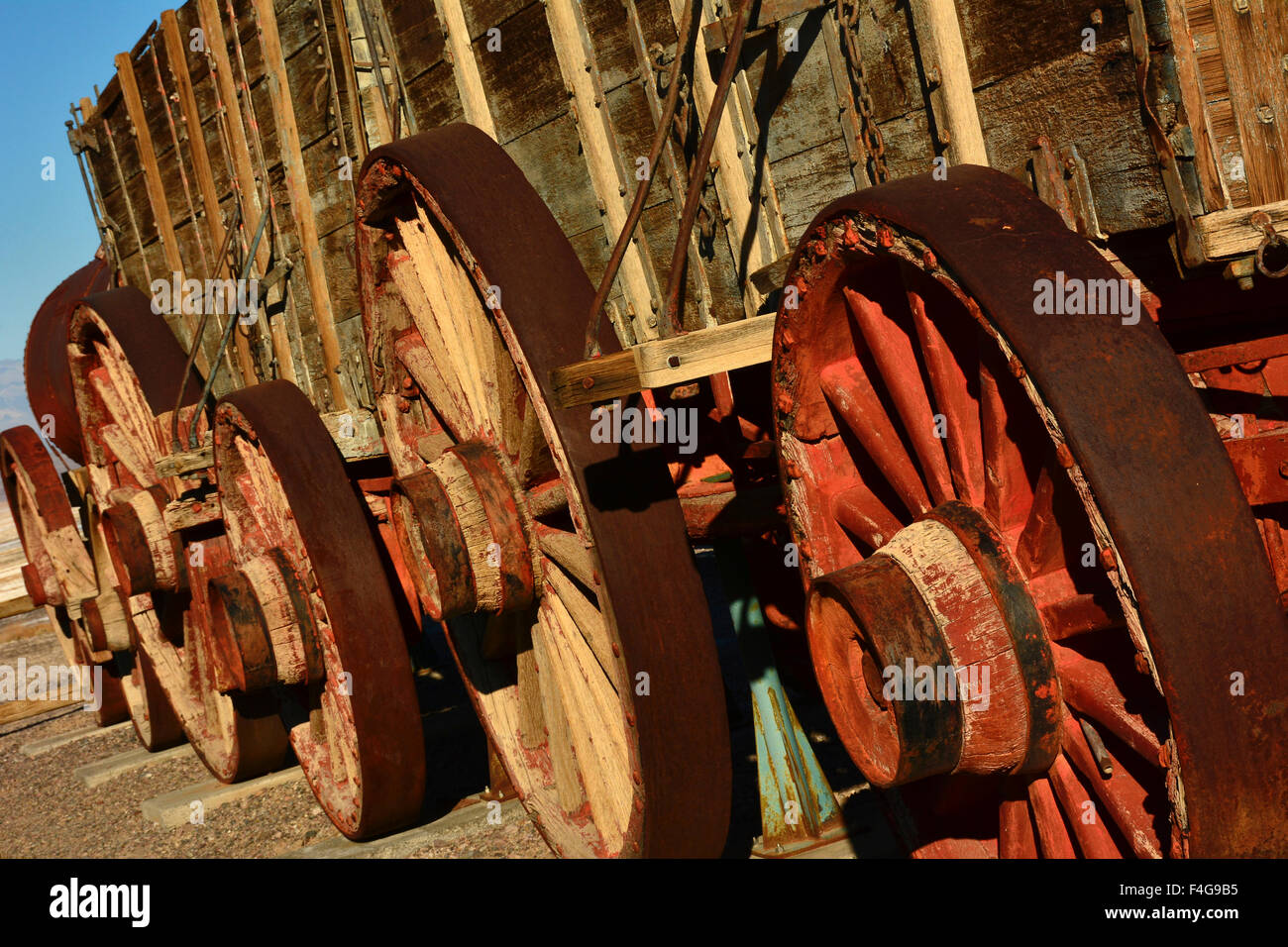 Antique mule train wagon, Harmony Borax Works, Death Valley National ...