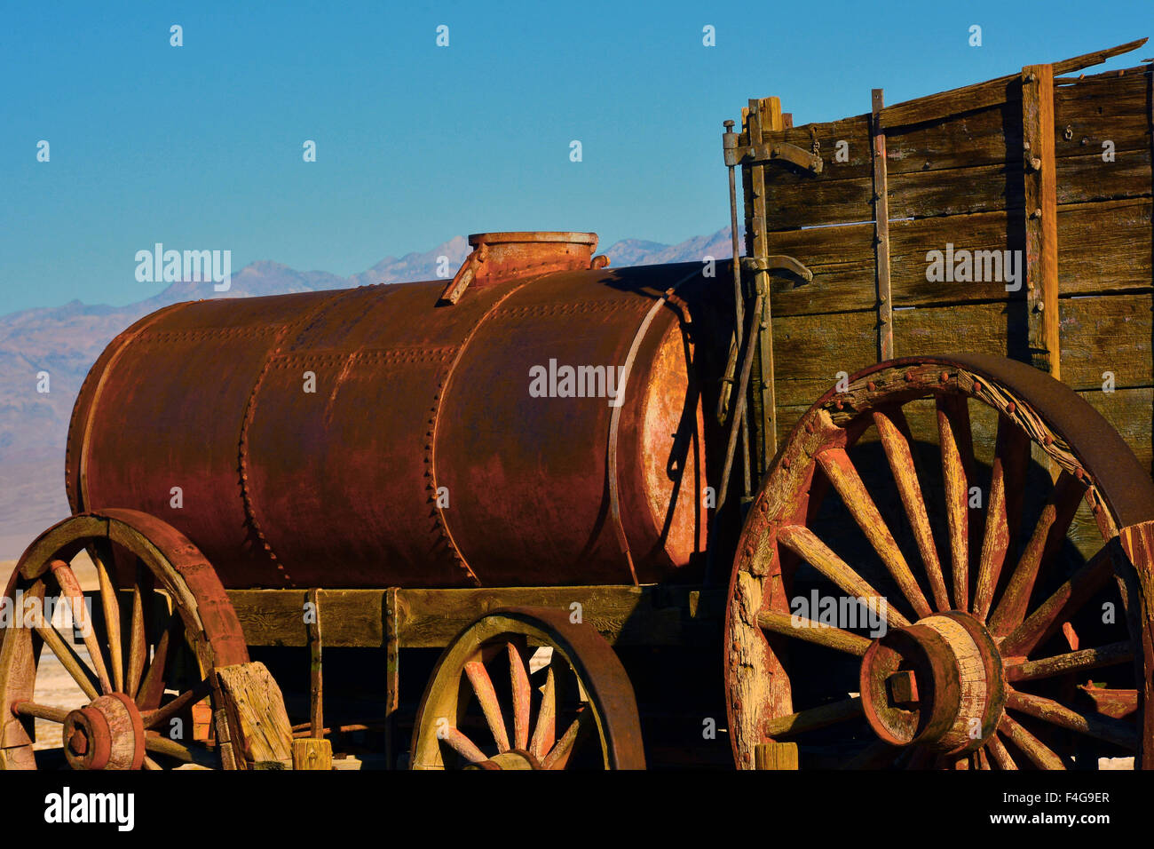 Antique mule train wagon, Harmony Borax Works, Death Valley National ...