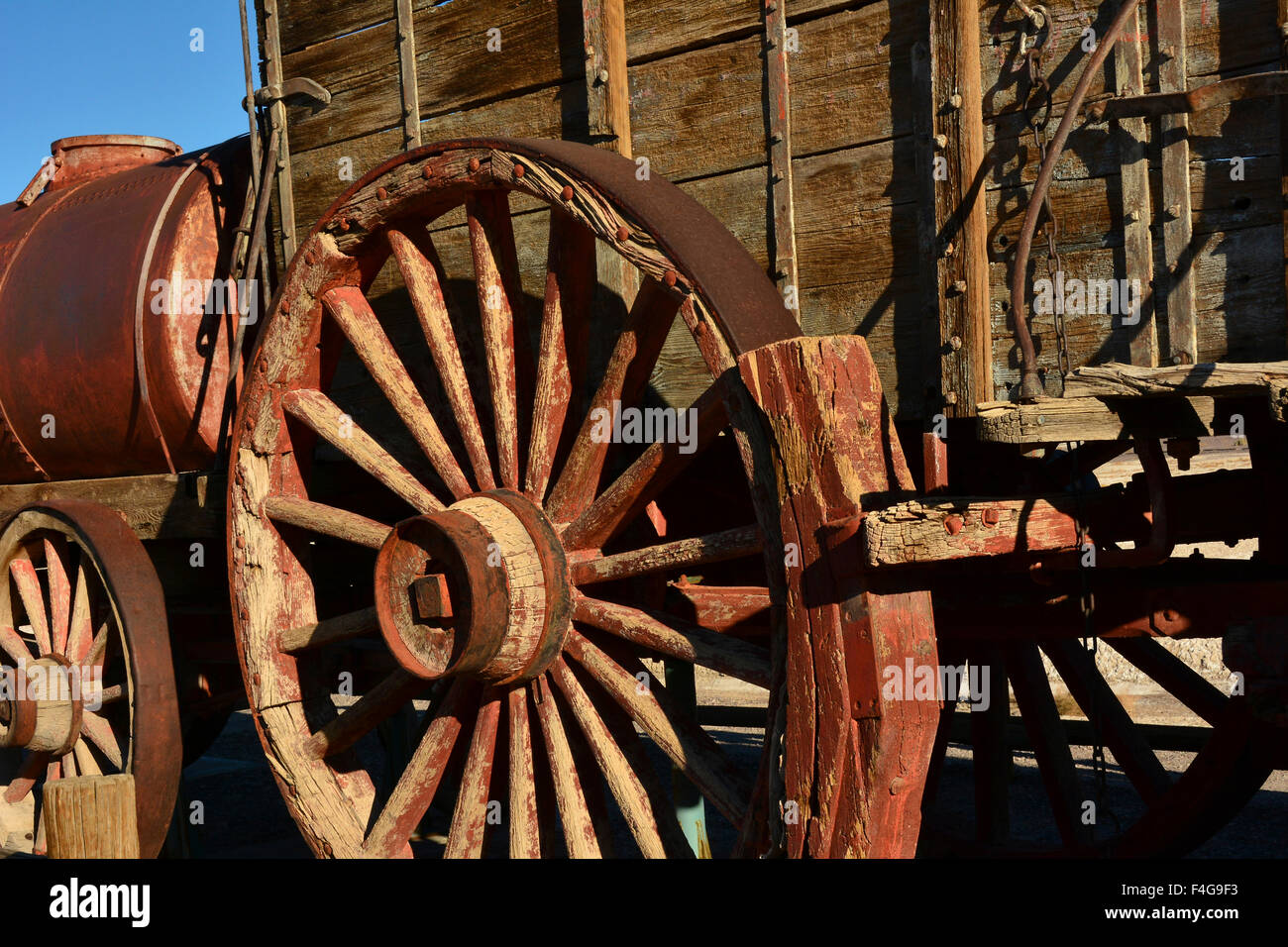 Antique mule train wagon, Harmony Borax Works, Death Valley National ...