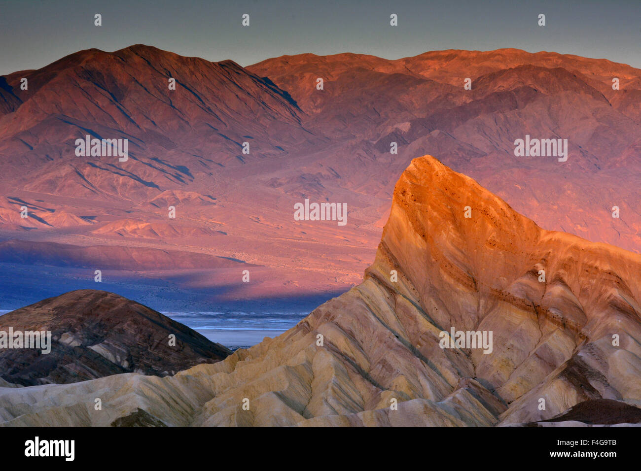 Sunrise on Manly Beacon, Zabriskie Point, Death Valley National Park ...