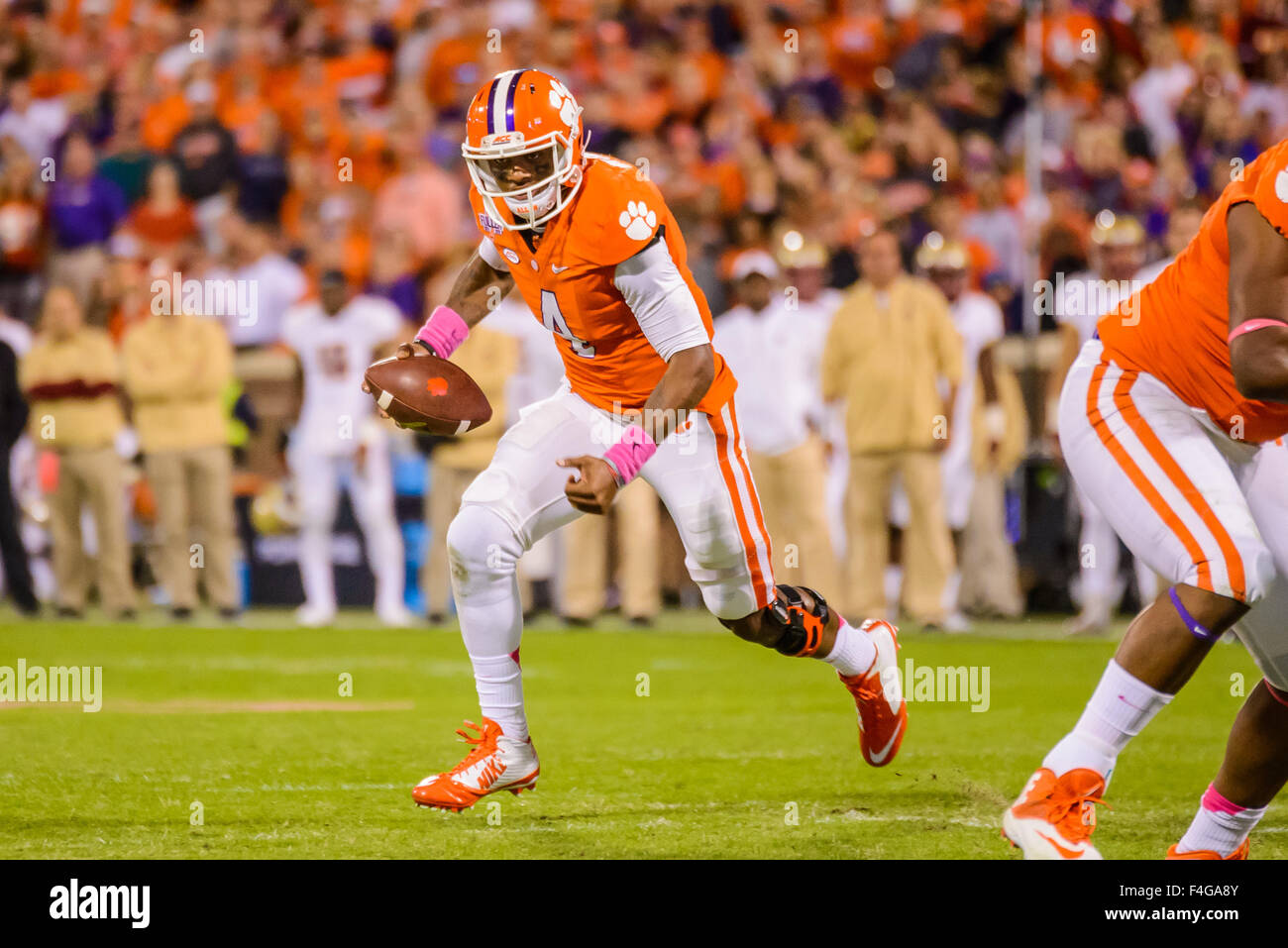 Clemson Tigers quarterback Deshaun Watson (4) during the NCAA Football ...