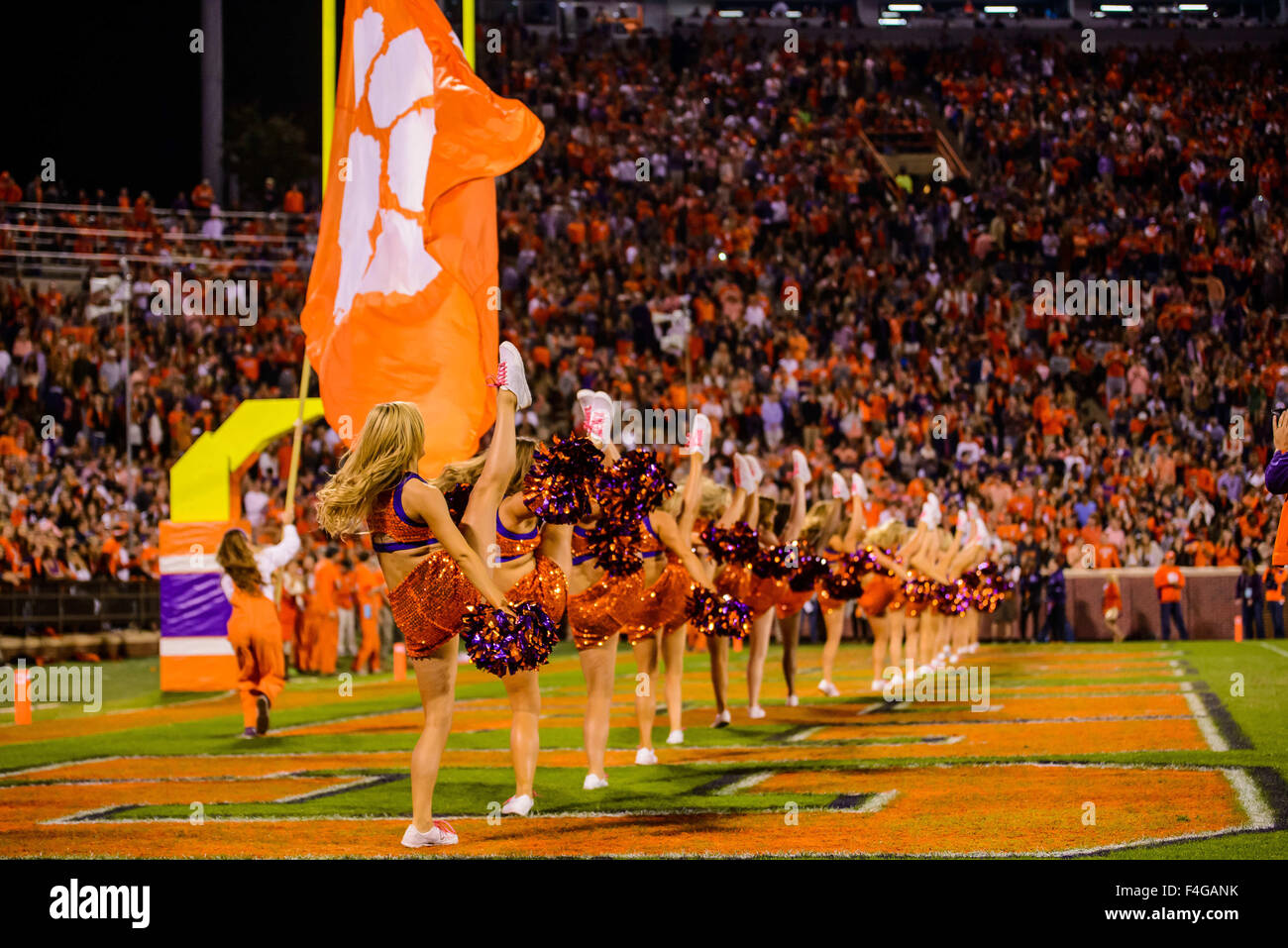 Clemson Tigers Rally Cats perform during the NCAA Football game between ...
