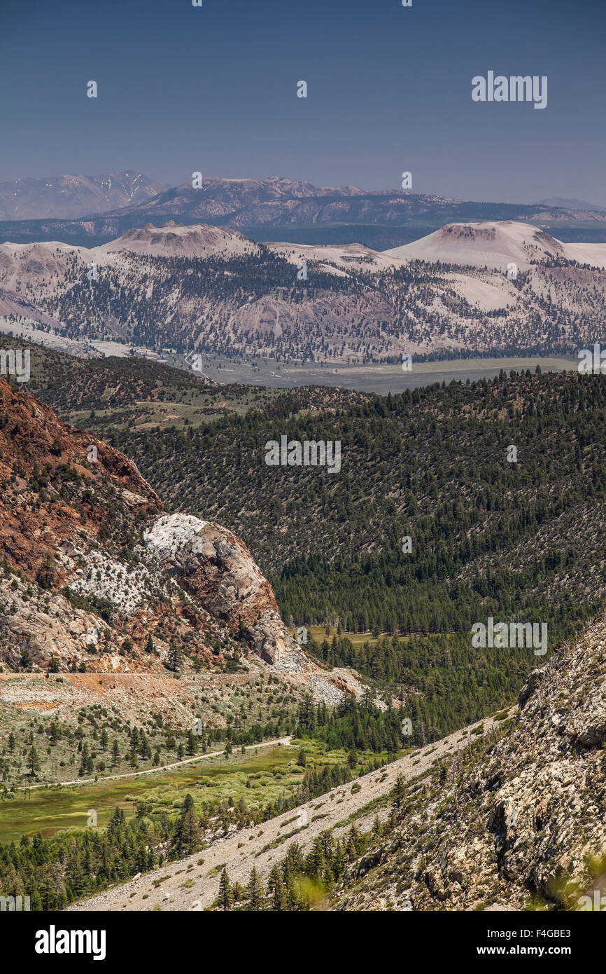 The Inyo Craters from the Tioga Pass Road at 9000 feet Stock Photo - Alamy