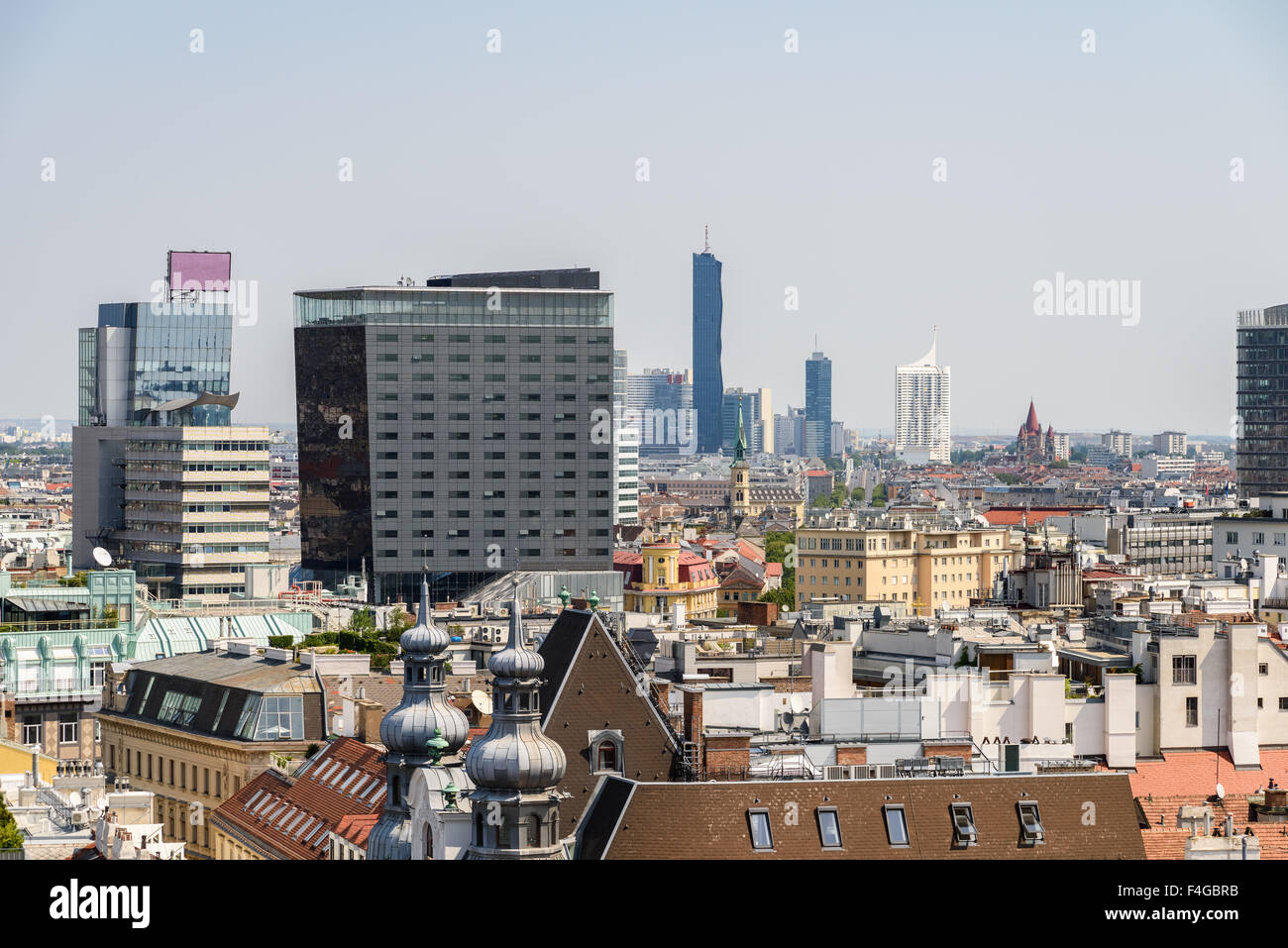 Aerial View Of Vienna City Skyline Stock Photo - Alamy