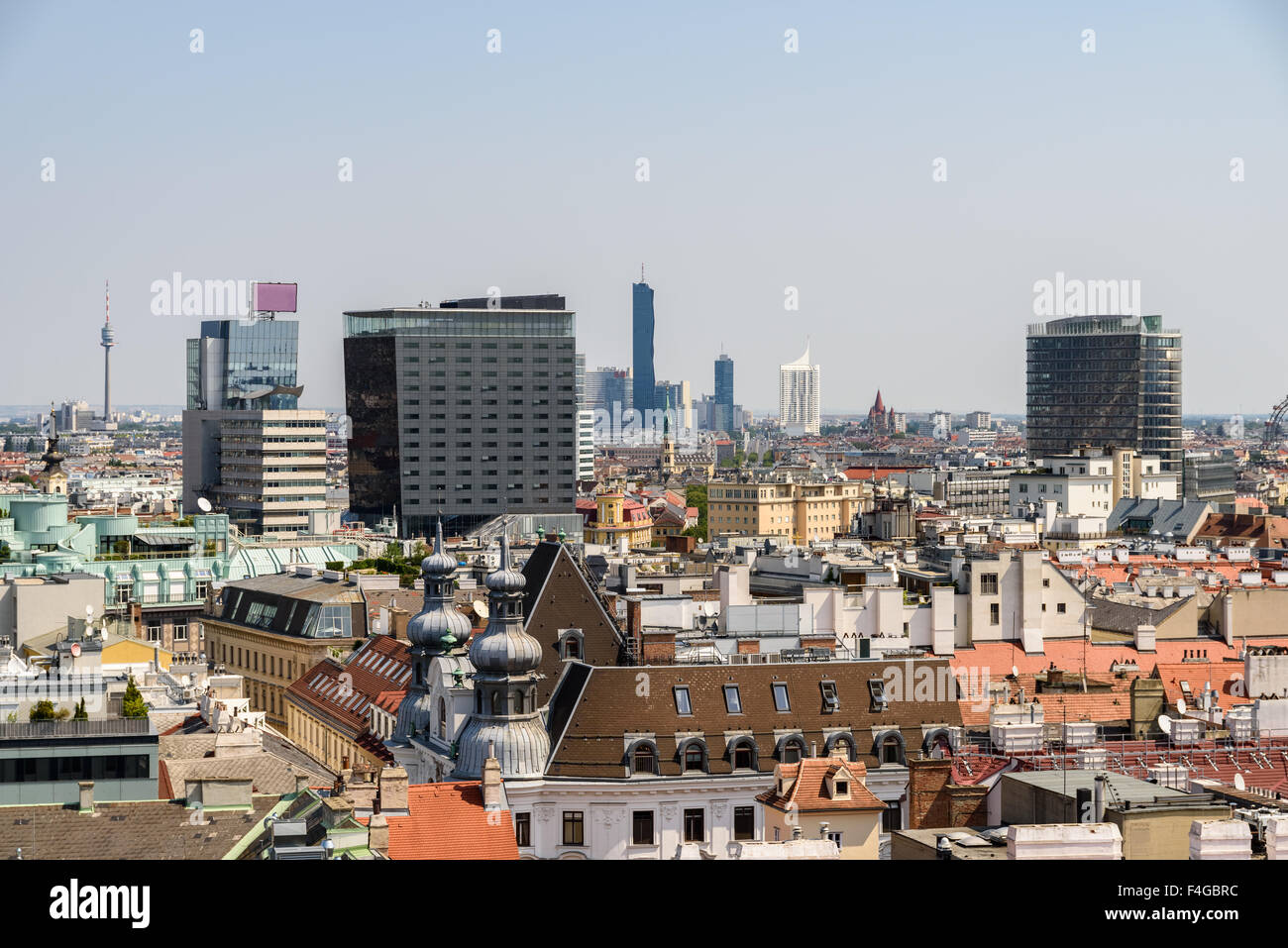 Aerial View Of Vienna City Skyline Stock Photo - Alamy