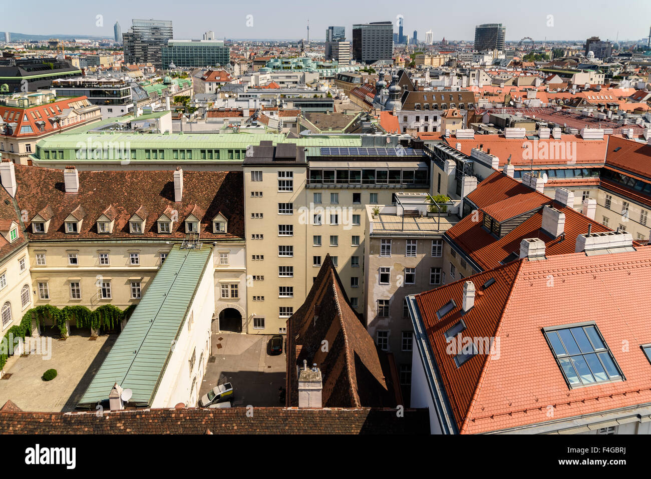 Aerial View Of Vienna City Skyline Stock Photo - Alamy