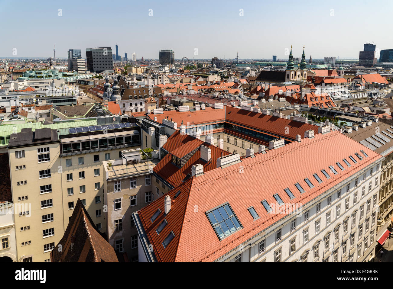 Aerial View Of Vienna City Skyline Stock Photo - Alamy